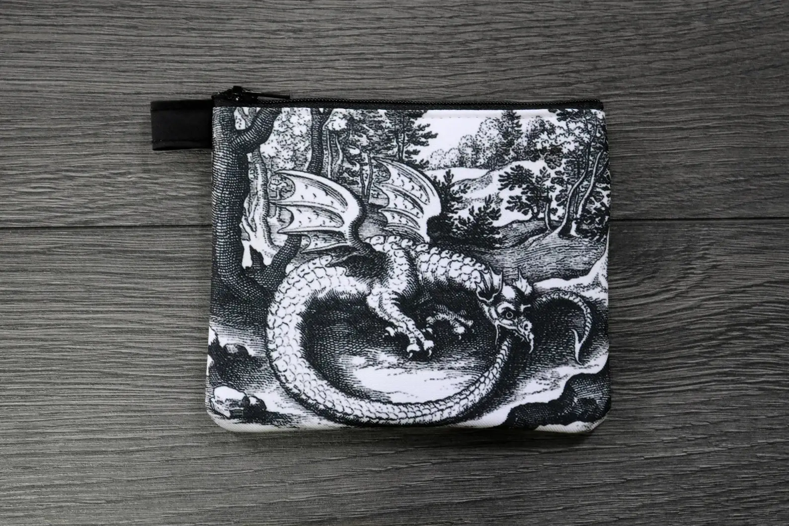 Wholesale ouroboros - lined twill coin purse - gothic occult print for ...