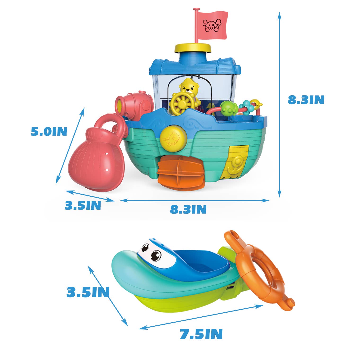 Wholesale Toddler Bath Toy Boats Set for your store - Faire