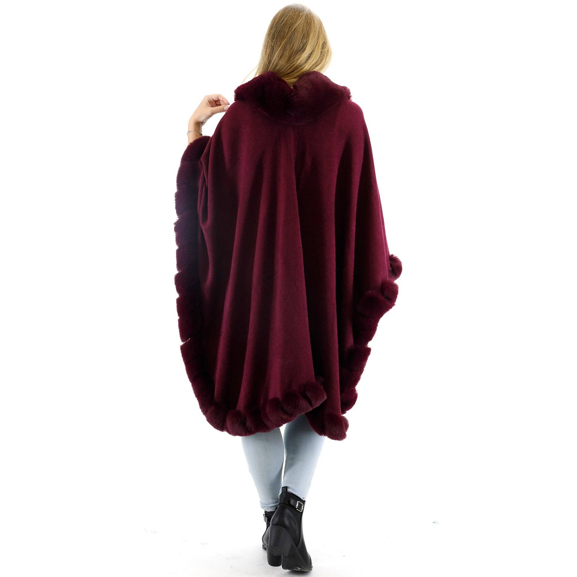 Wholesale Solid Color Fur Shawl SW3719.. (3PC) for your store - Faire