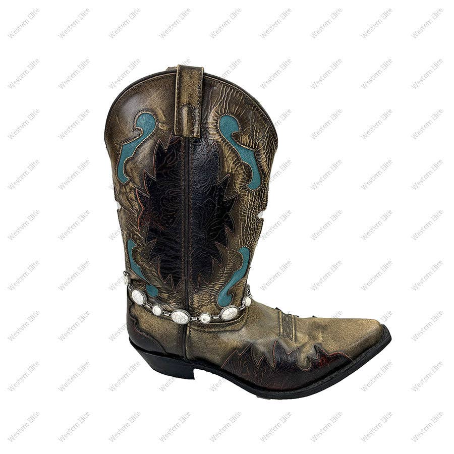 Wholesale BOT230910-15-BLUE 19'' Silver metal with blue OVAL turquoise ...