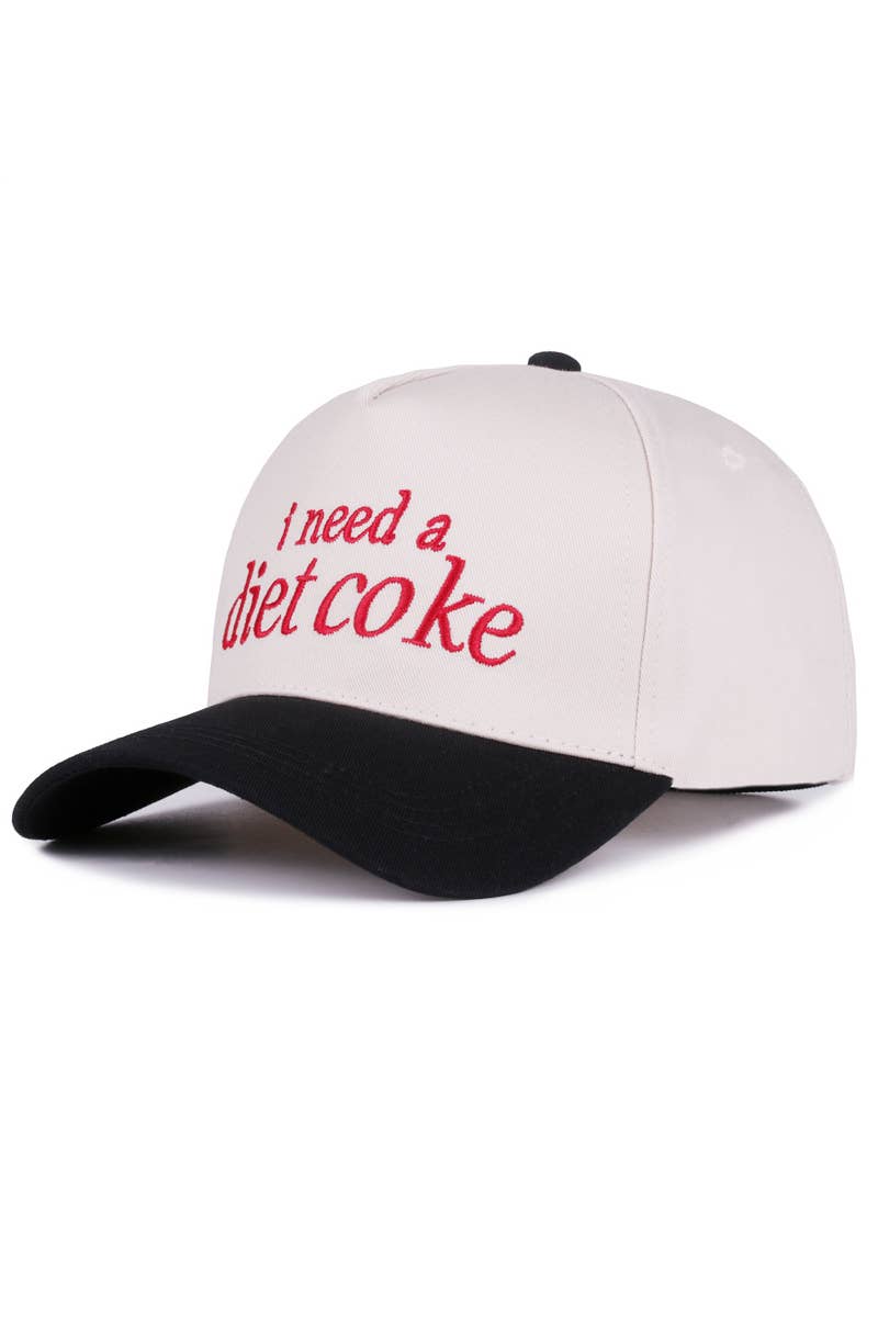 Wholesale .....1230 I Need A Diet Coke Two Tone Canvas Cotton Cap SI ...