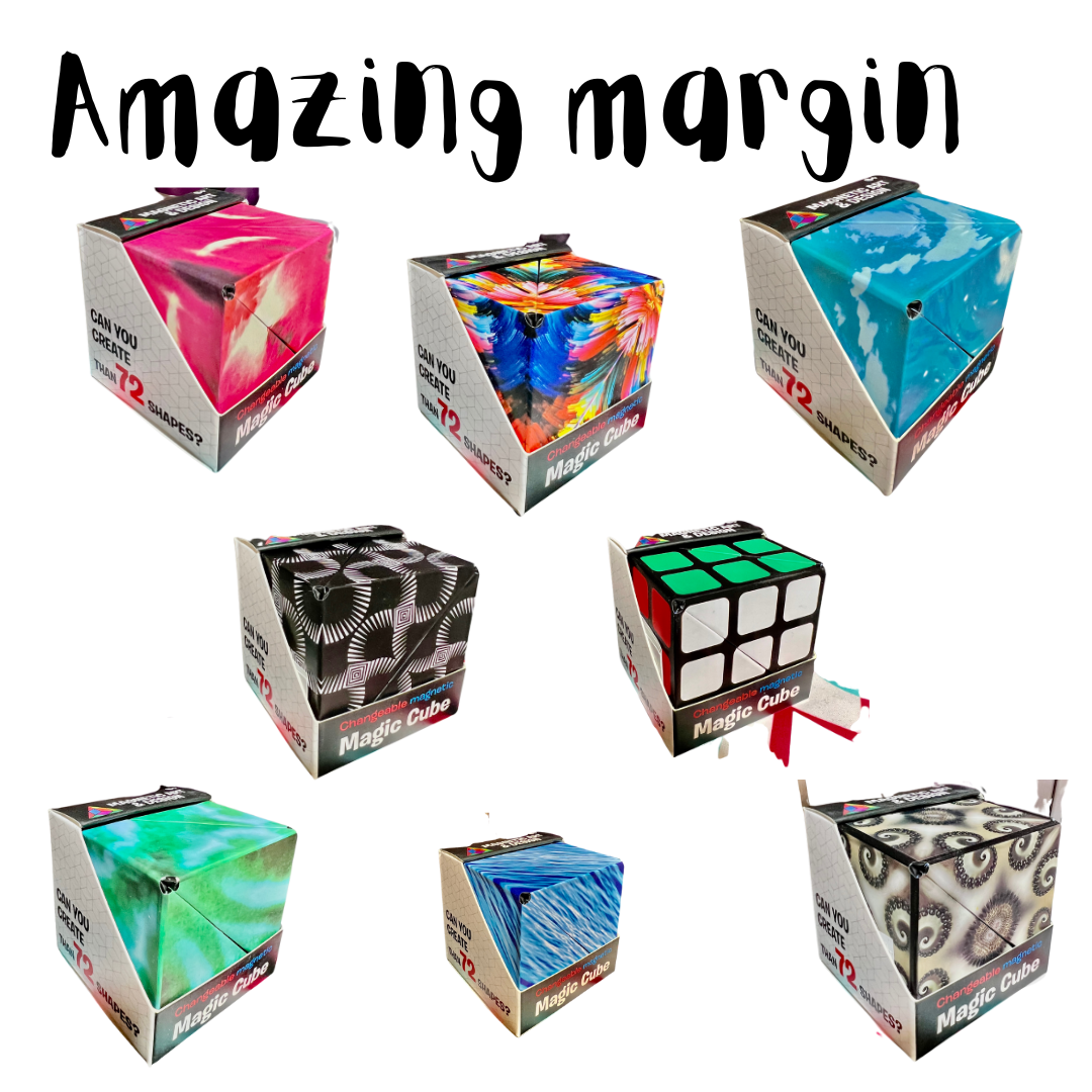 Wholesale Magic Cube 2 in 1 Set, Magic 3D Puzzle Bundle comes 8 pcs for ...
