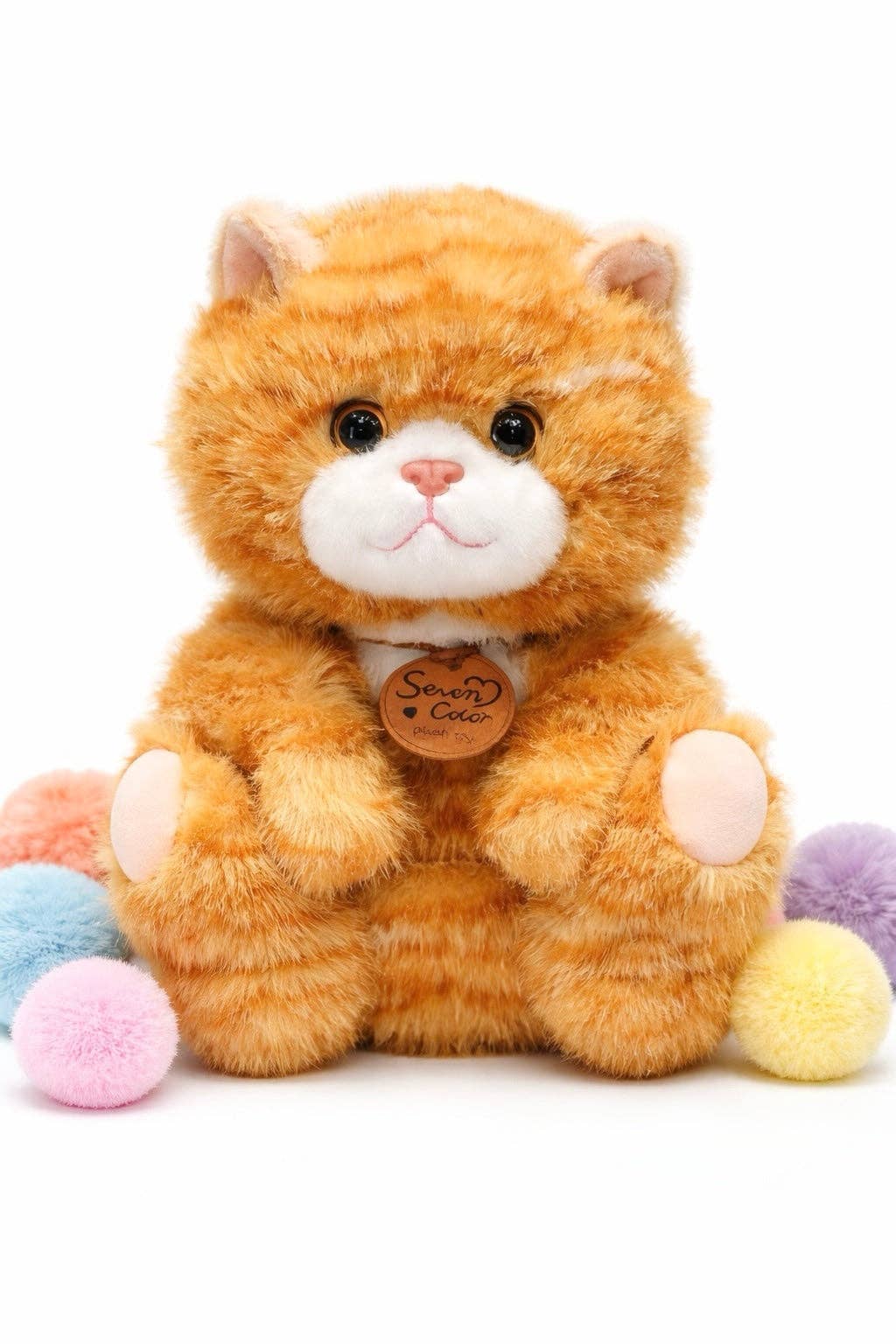 Wholesale Furry Cat Stuffed Animal 25cm Orange Tabby Kitty for your ...