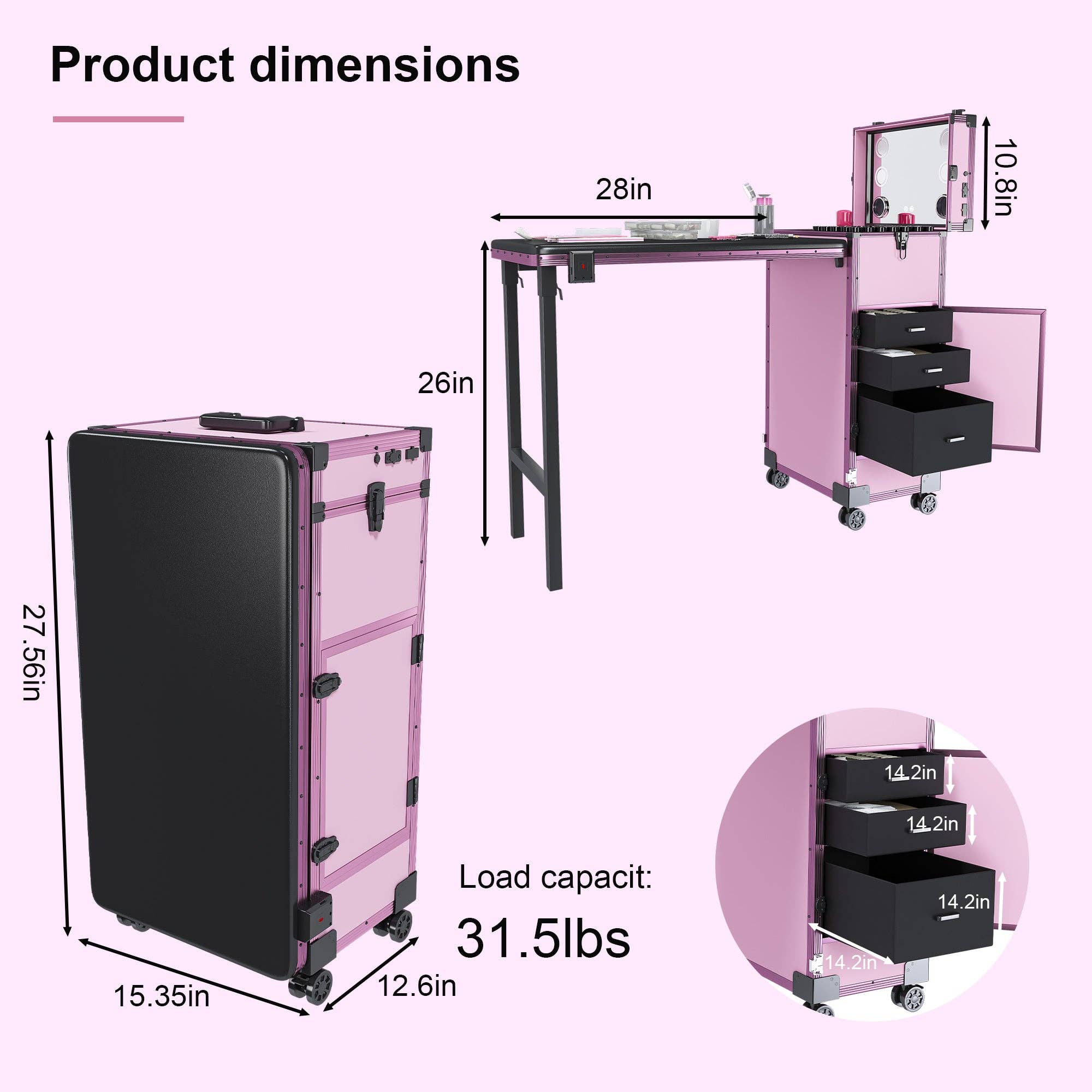 Wholesale Portable Nail Art Table - Folding Manicure Station, 3 Colors ...