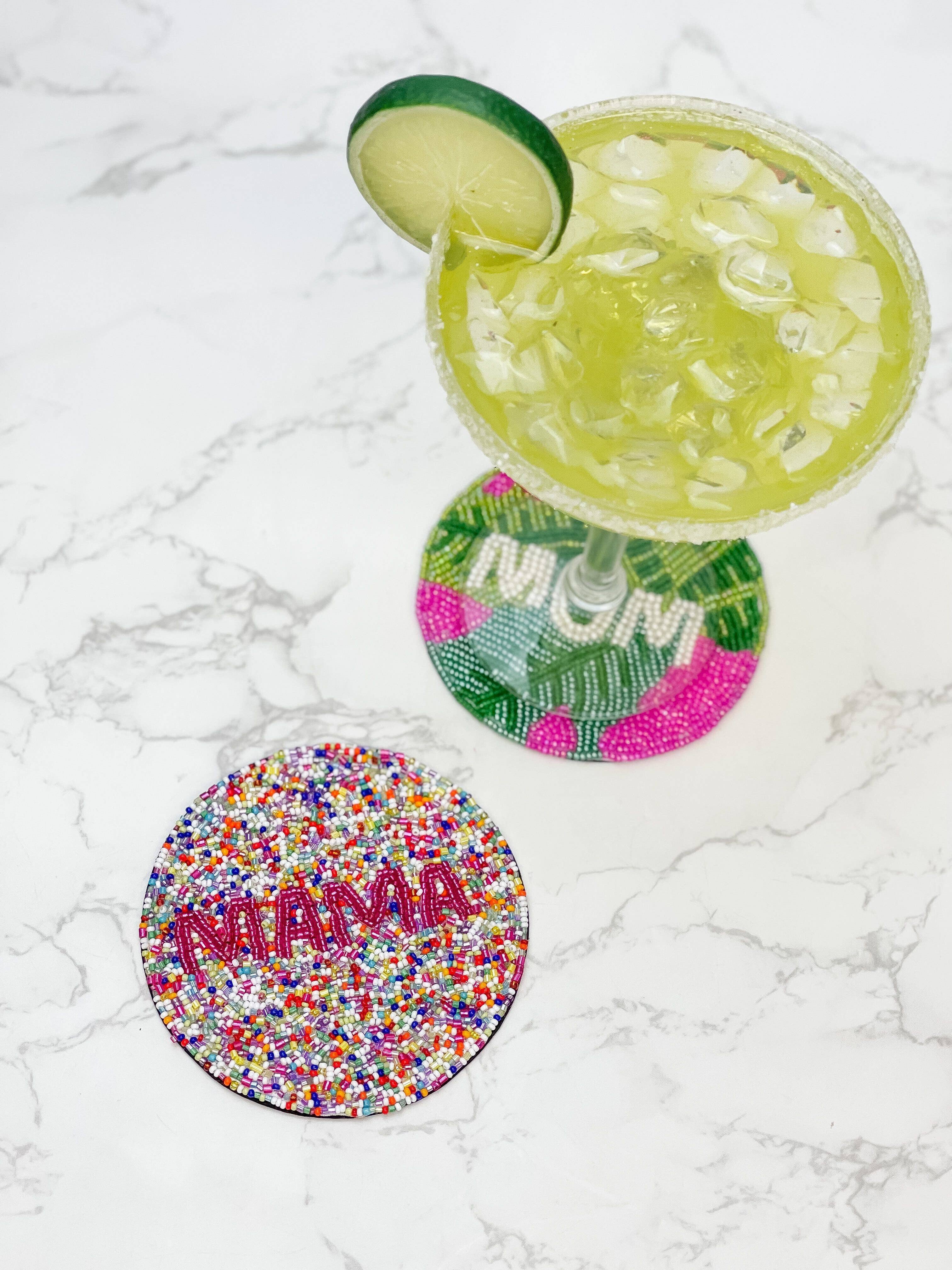 Wholesale 'Mama' Multi Seed Bead Coaster for your store - Faire