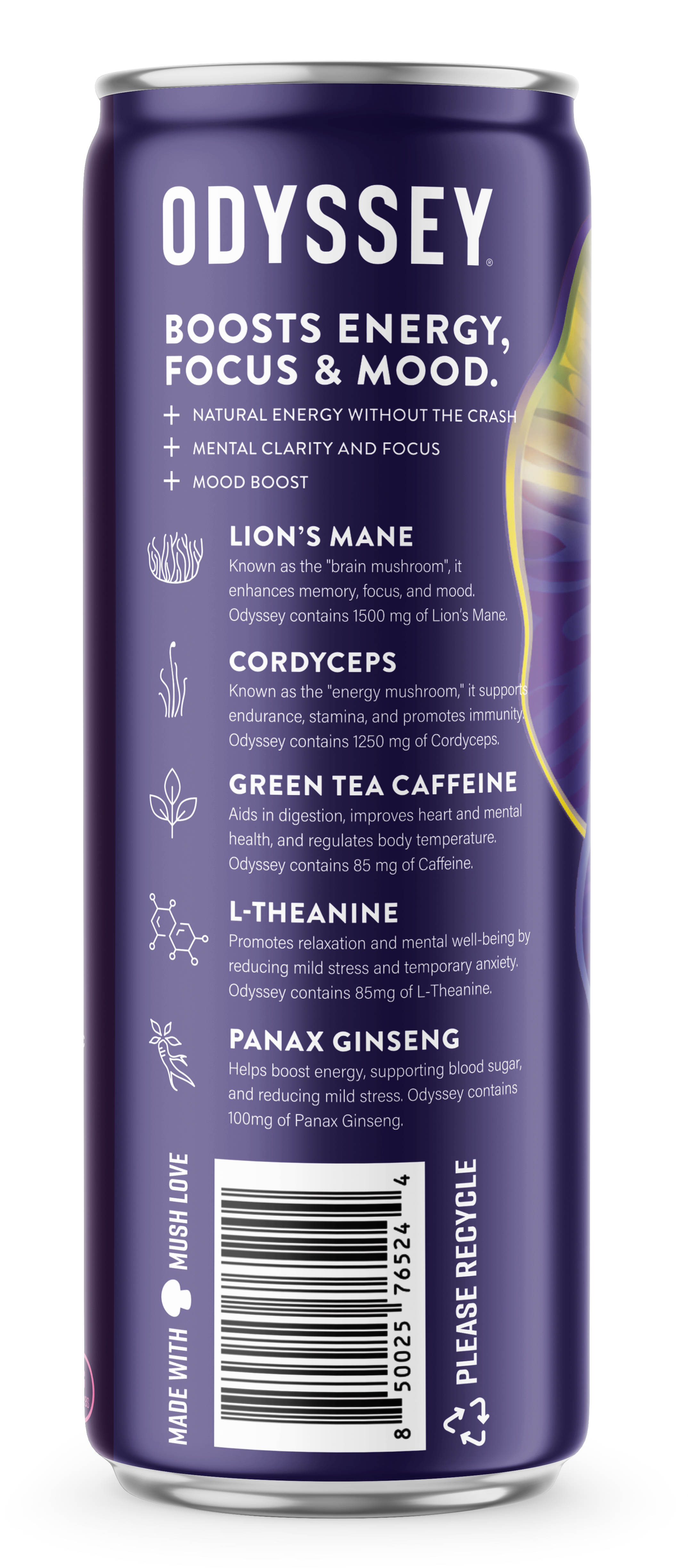 Wholesale Blackberry Lemon Twist 85mg Sparkling Mushroom Energy for ...