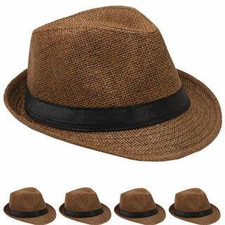 Wholesale 12 PACK Brown Fedoras | Indiana Jones Fedora for your store ...