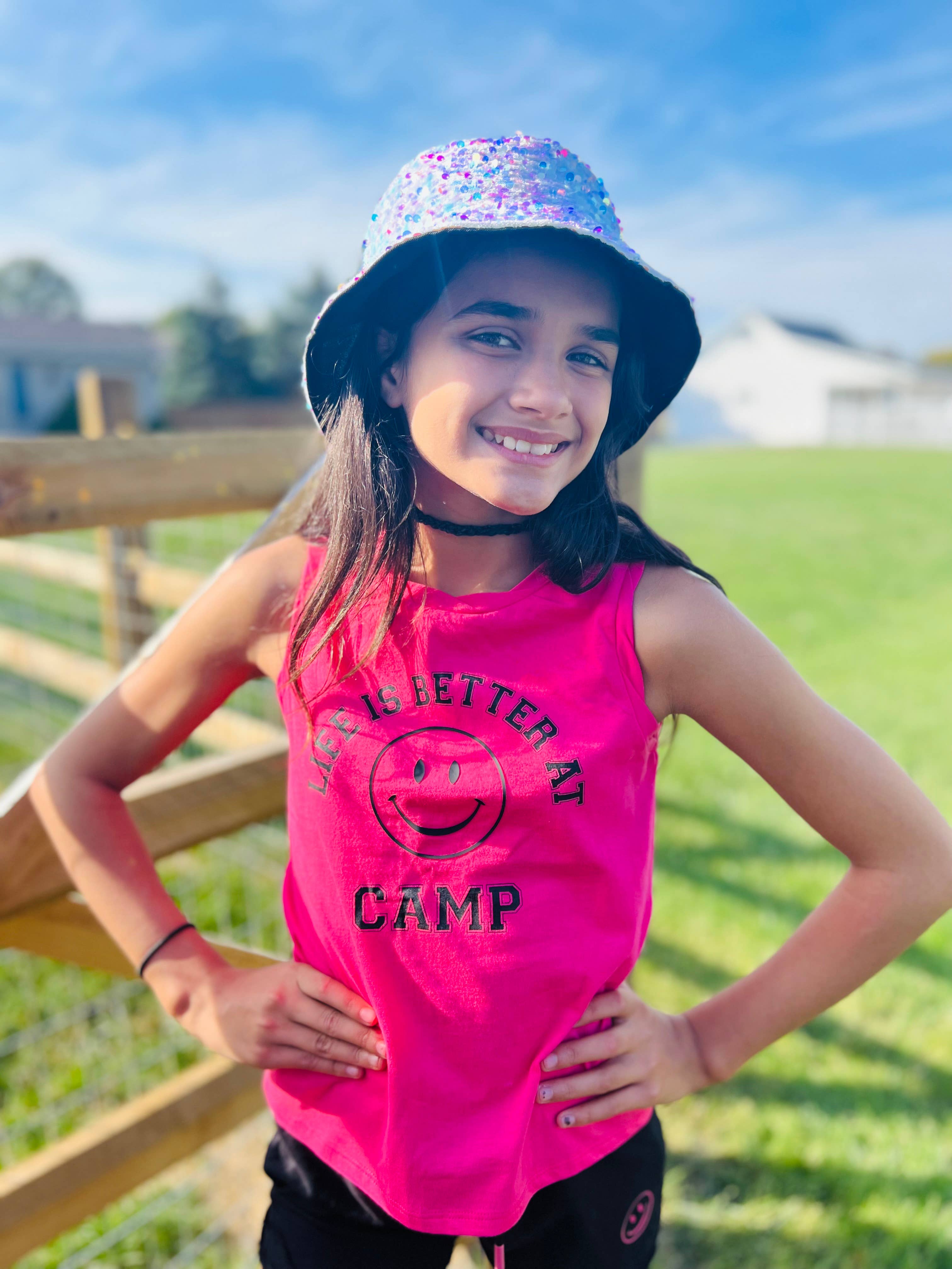 Wholesale Life Is Better At Camp - Tween Girls' Tank Top for your store ...
