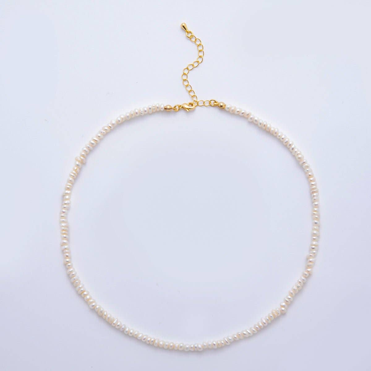 Wholesale 18K Gold Filled 4mm Dainty Rice Seed Freshwater Pearl ...