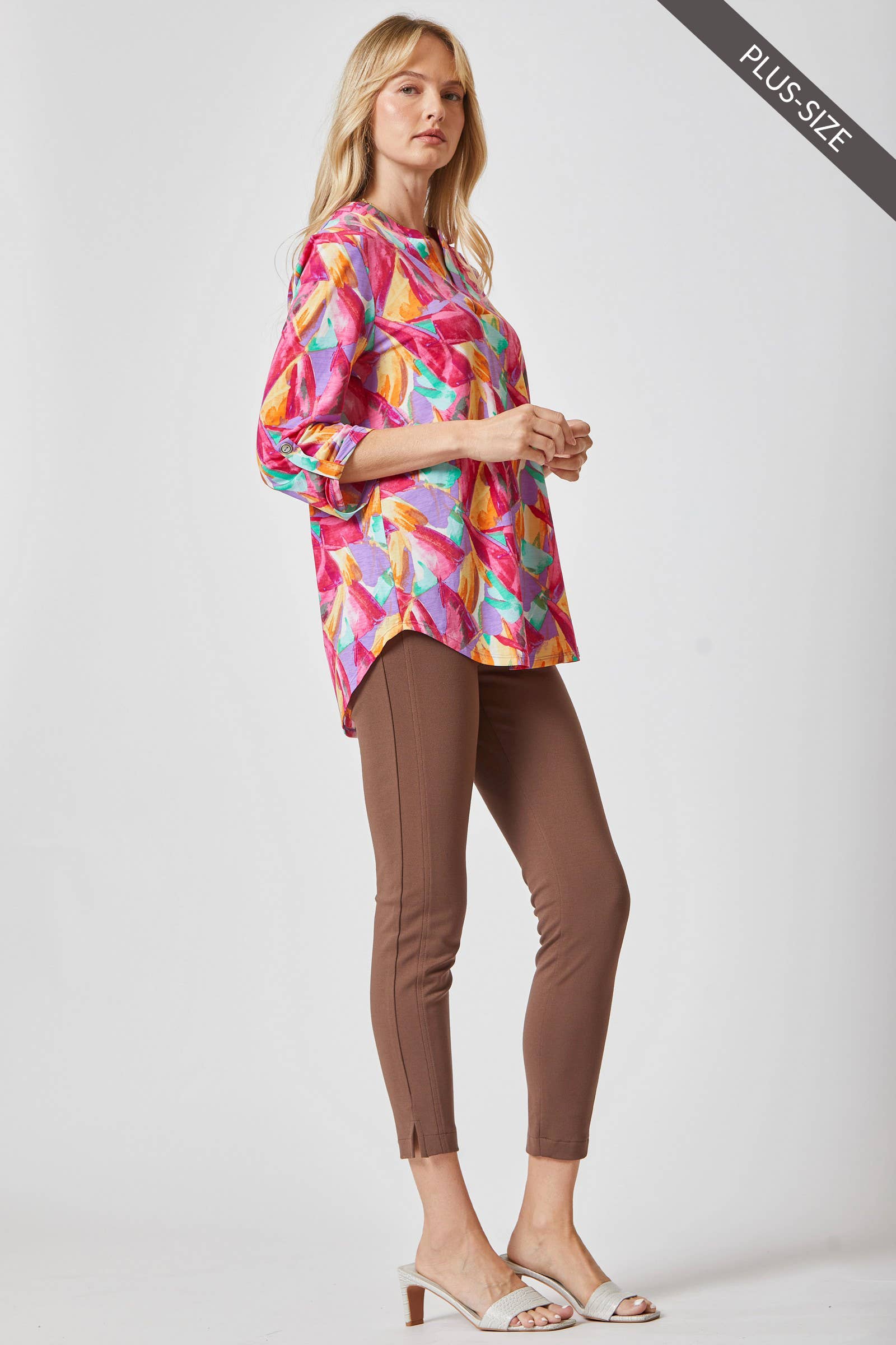 Wholesale PLUS SIZE 3/4 Sleeve LIZZY MEDALLION Wrinkle Free Blouse for ...