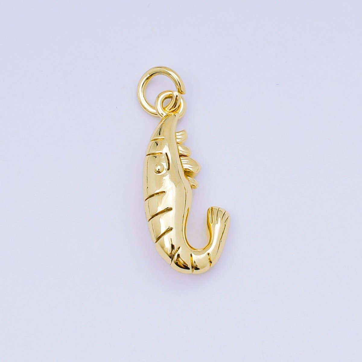 Wholesale 24K Gold Filled 20mm Shrimp Animal Charm in Gold & Silver ...