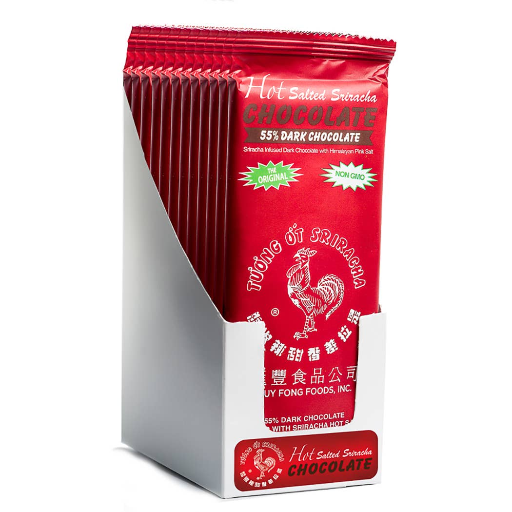 Wholesale 12 Pcs - 2.5oz Sriracha 55% Dark Chocolate Bar for your store ...