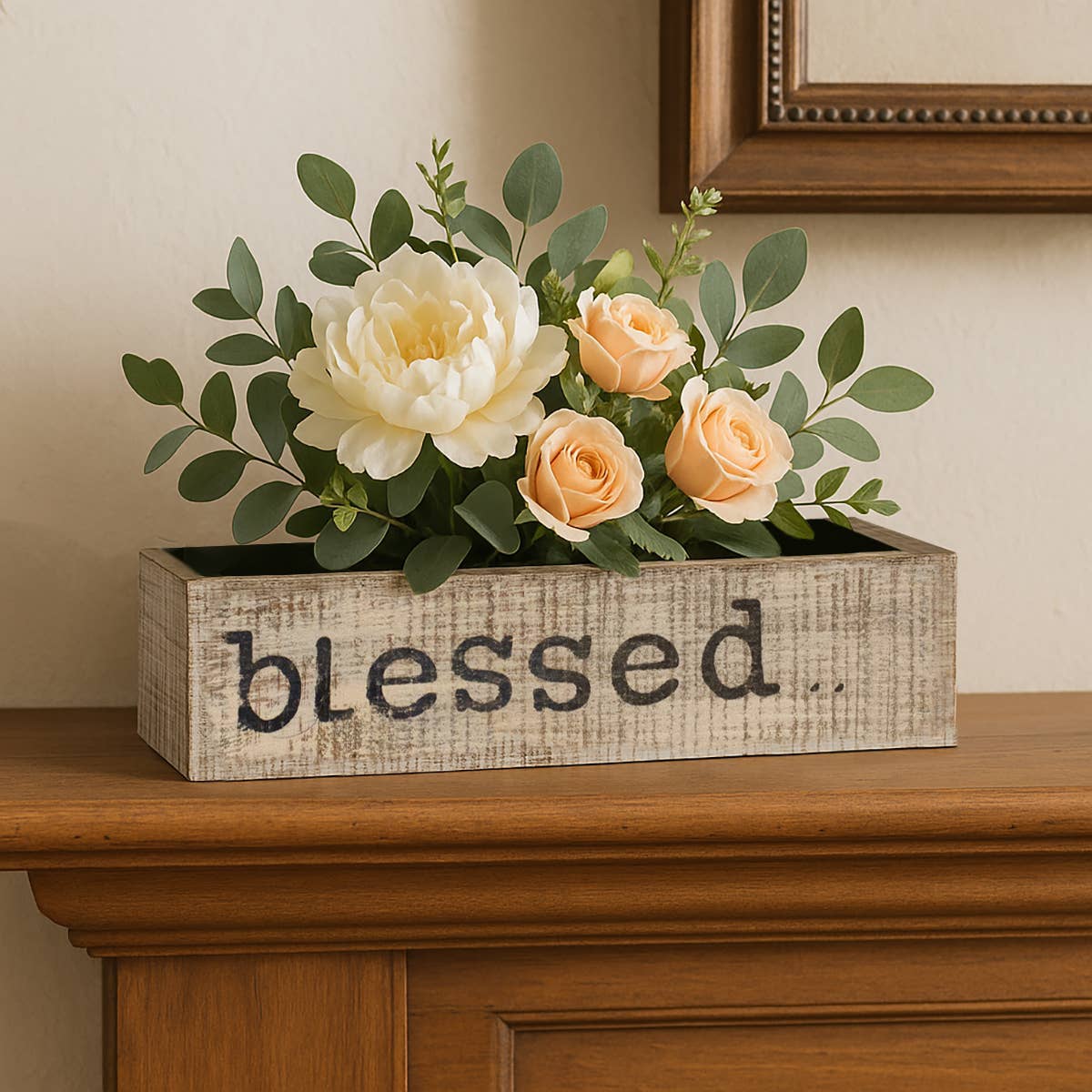 Wholesale Distressed Wooden Blessed Box for your store - Faire