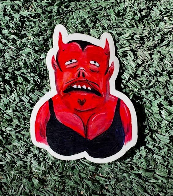 Wholesale Devil with great boobs sticker for your store - Faire