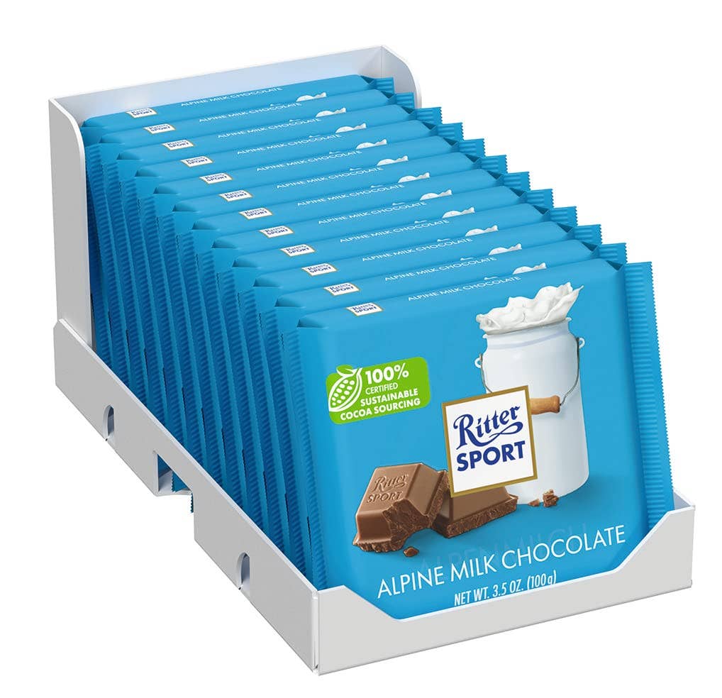 Wholesale Ritter Sport Bar Alpine Milk Chocolate 100 g 12 count for ...