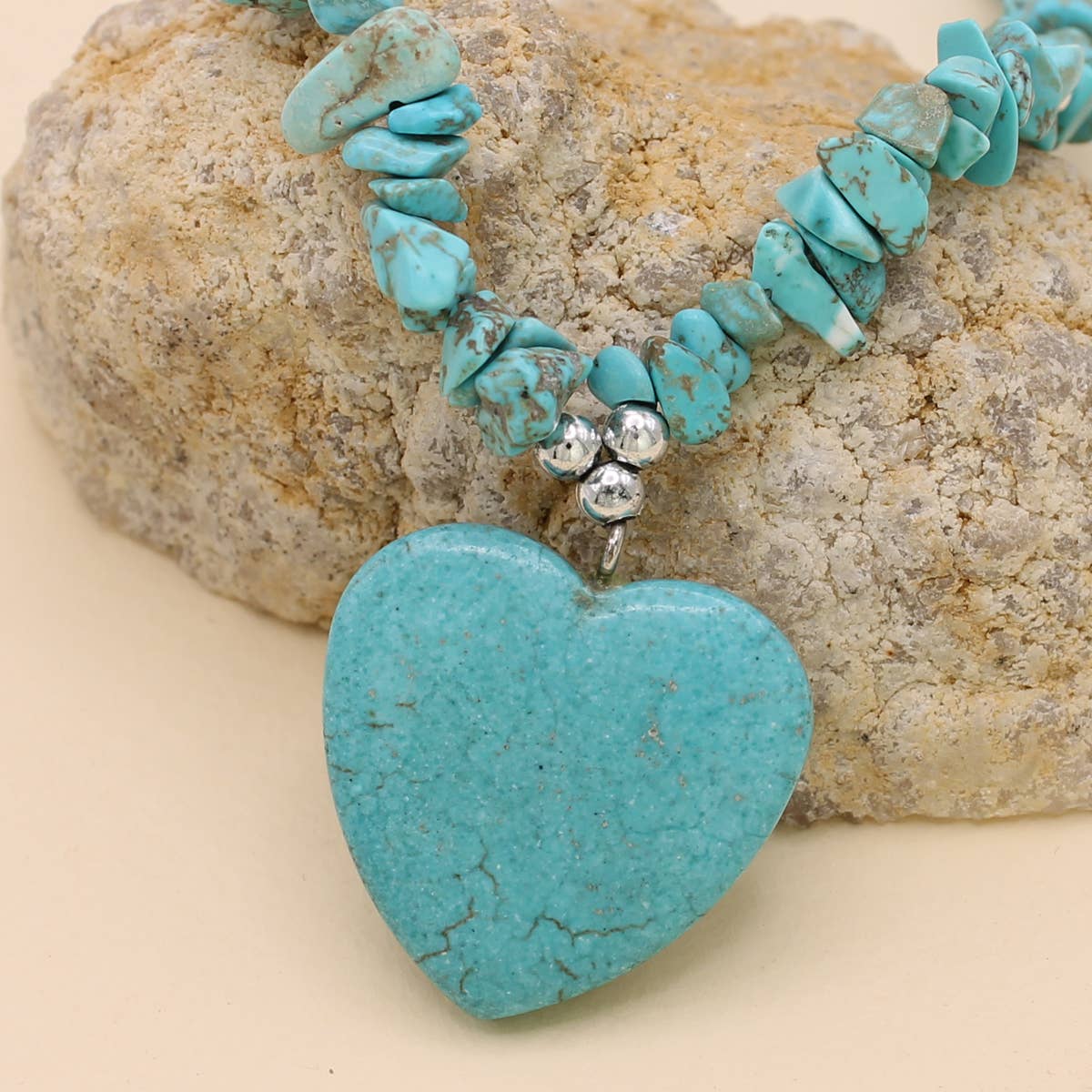 Wholesale Southwest Love Turquoise Stone Heart Necklace for your store ...