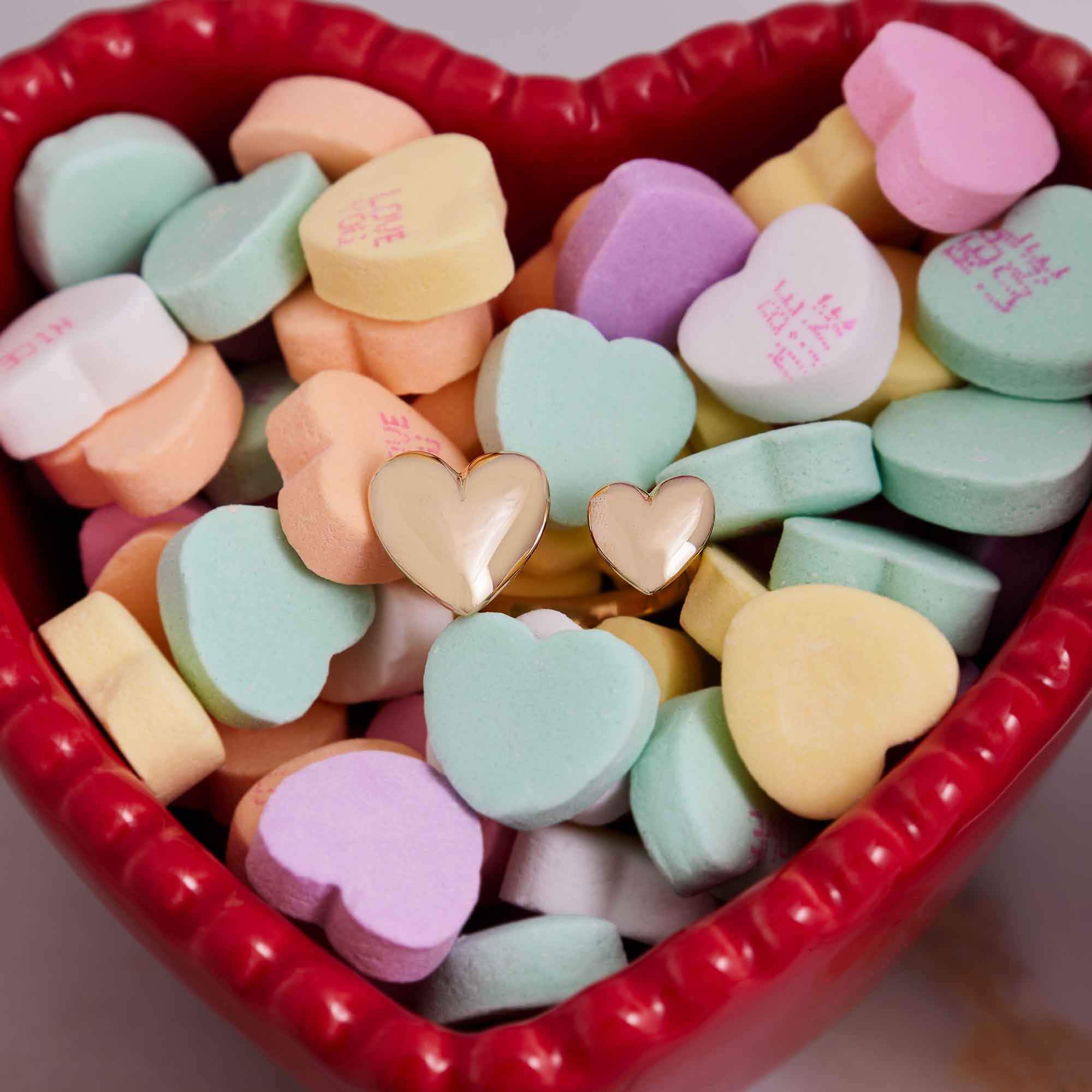 Wholesale Bronze Large Hearts Adjustable Ring for your store - Faire