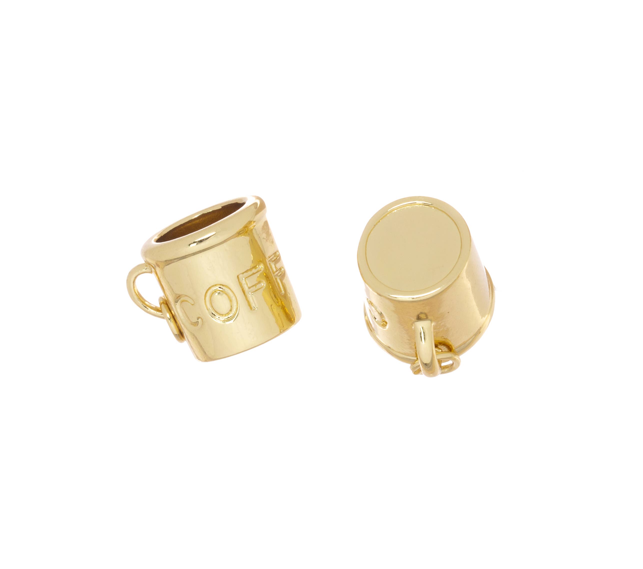 Wholesale Gold Coffee Mug Charm, Monogram Coffee Cup Charm,CPG2755 for ...