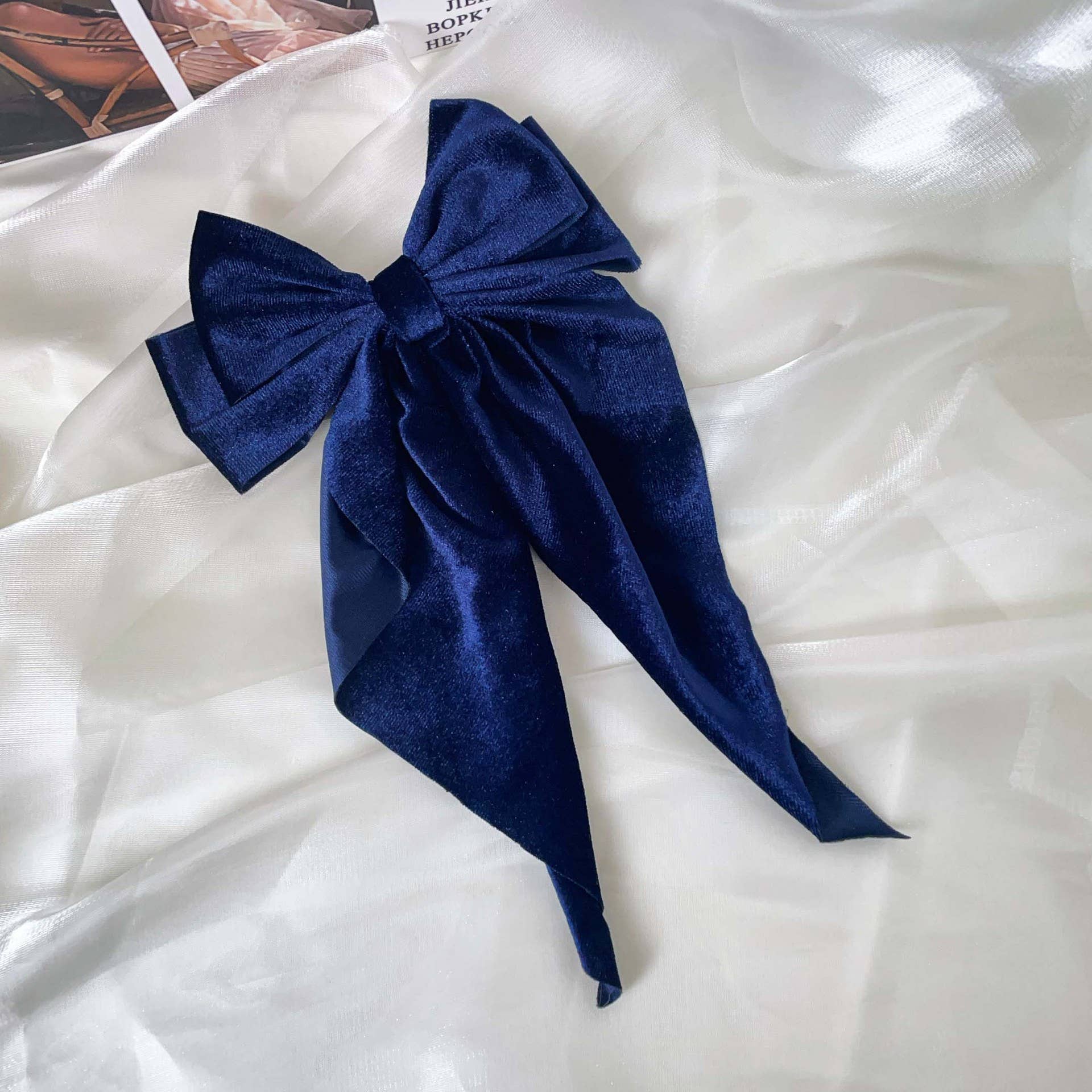 Wholesale Velvet Bow Clip Hair Accessory for your store - Faire