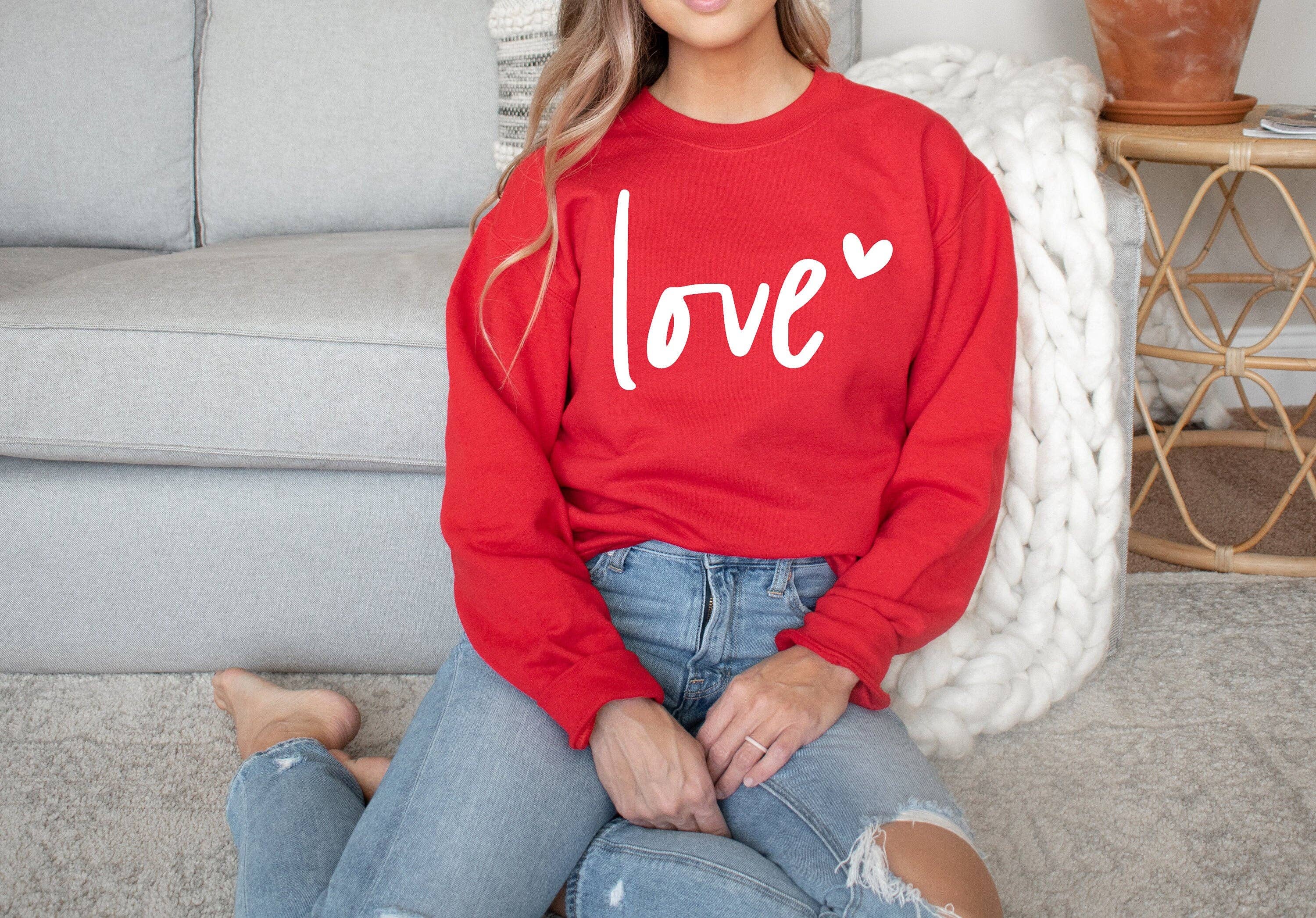 Wholesale Cursive Love Valentines Day Sweatshirt for your store - Faire