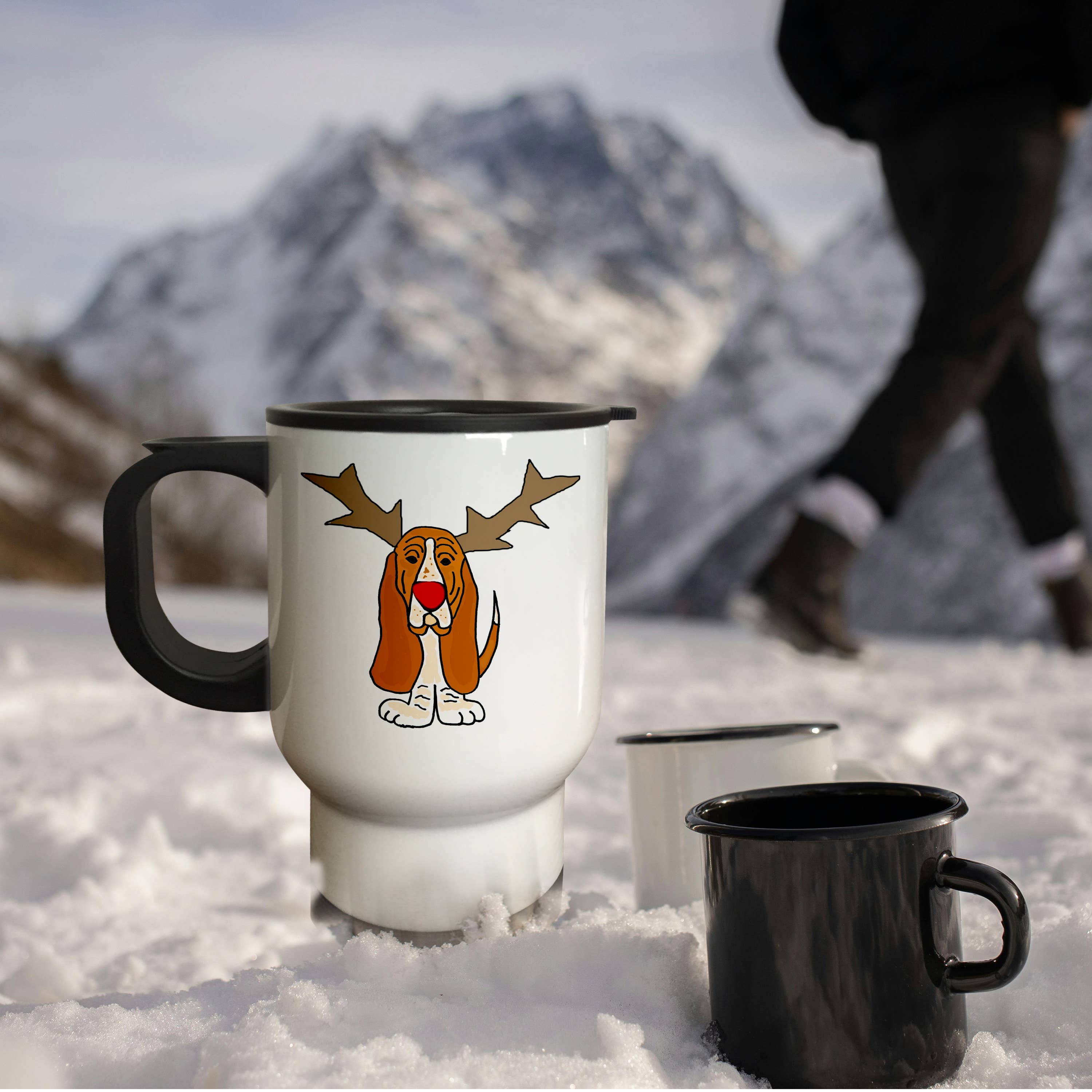 Wholesale 3dRose, Funny Christmas Basset Hound Dog as Reindeer, Travel ...