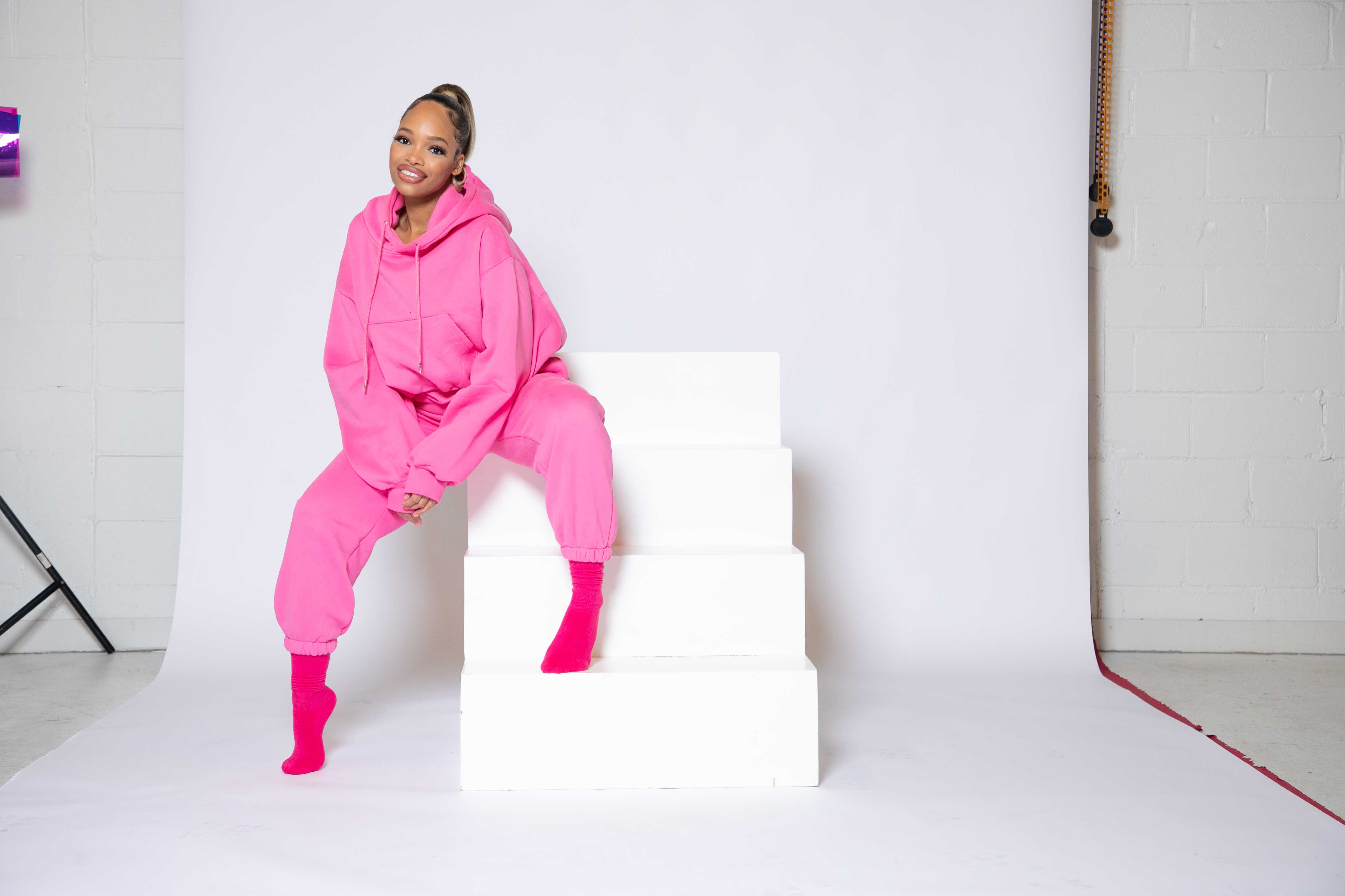 Wholesale PINK VALENCIA SWEATSUIT| LIMITED EDITION for your store - Faire
