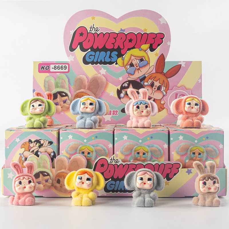 Wholesale Flocked Mini Powerpuff Crybaby Desk Toys Blind Box 12pcs Set ...
