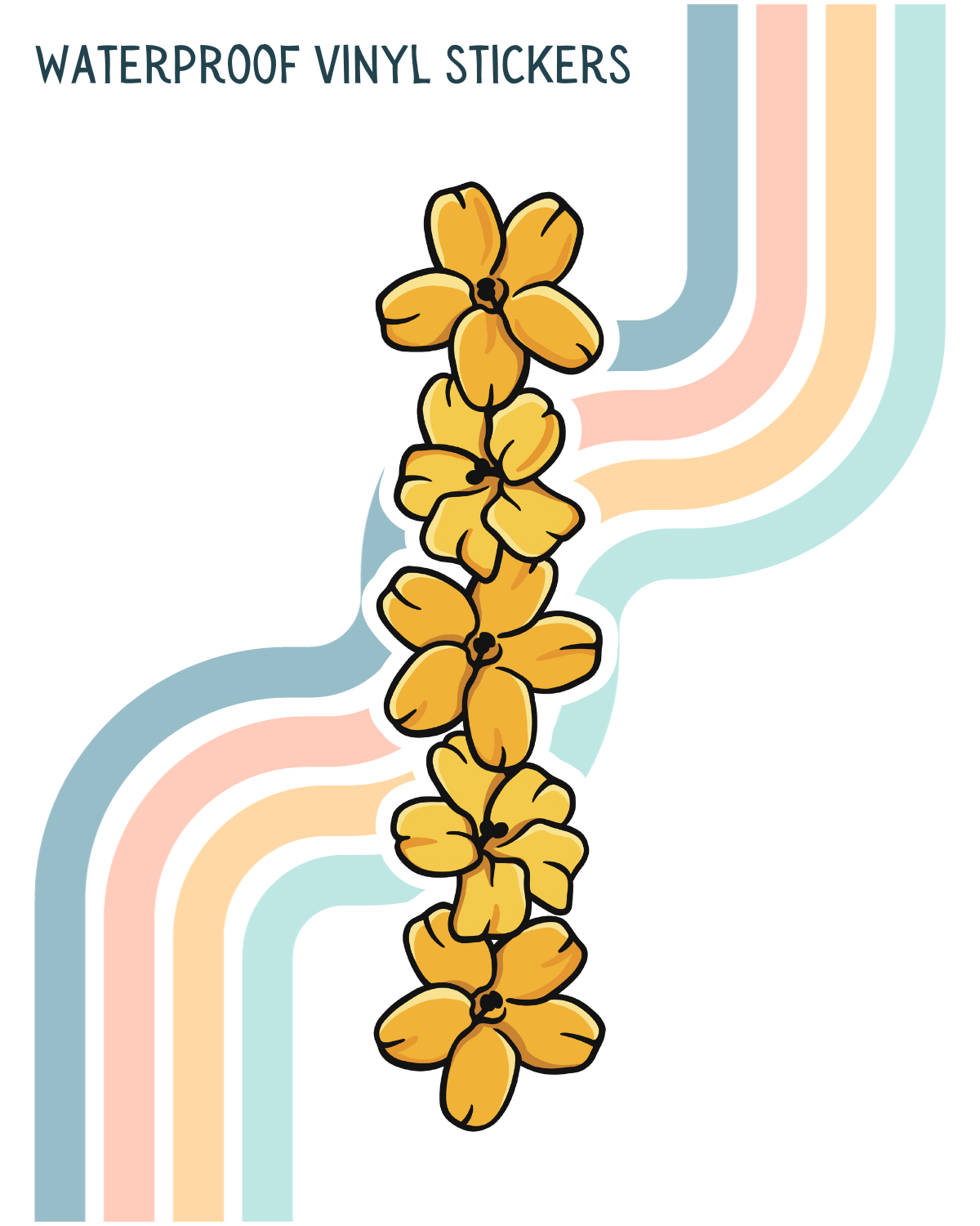 Wholesale Hawaiian Puakenikeni Lei Decal | Waterproof Vinyl Stickers ...