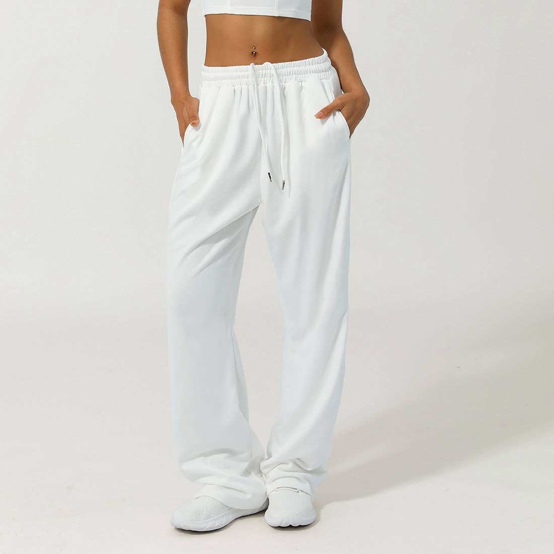 Wholesale Women Waistband Drawstring Loose Sport Running Sweatpants for ...