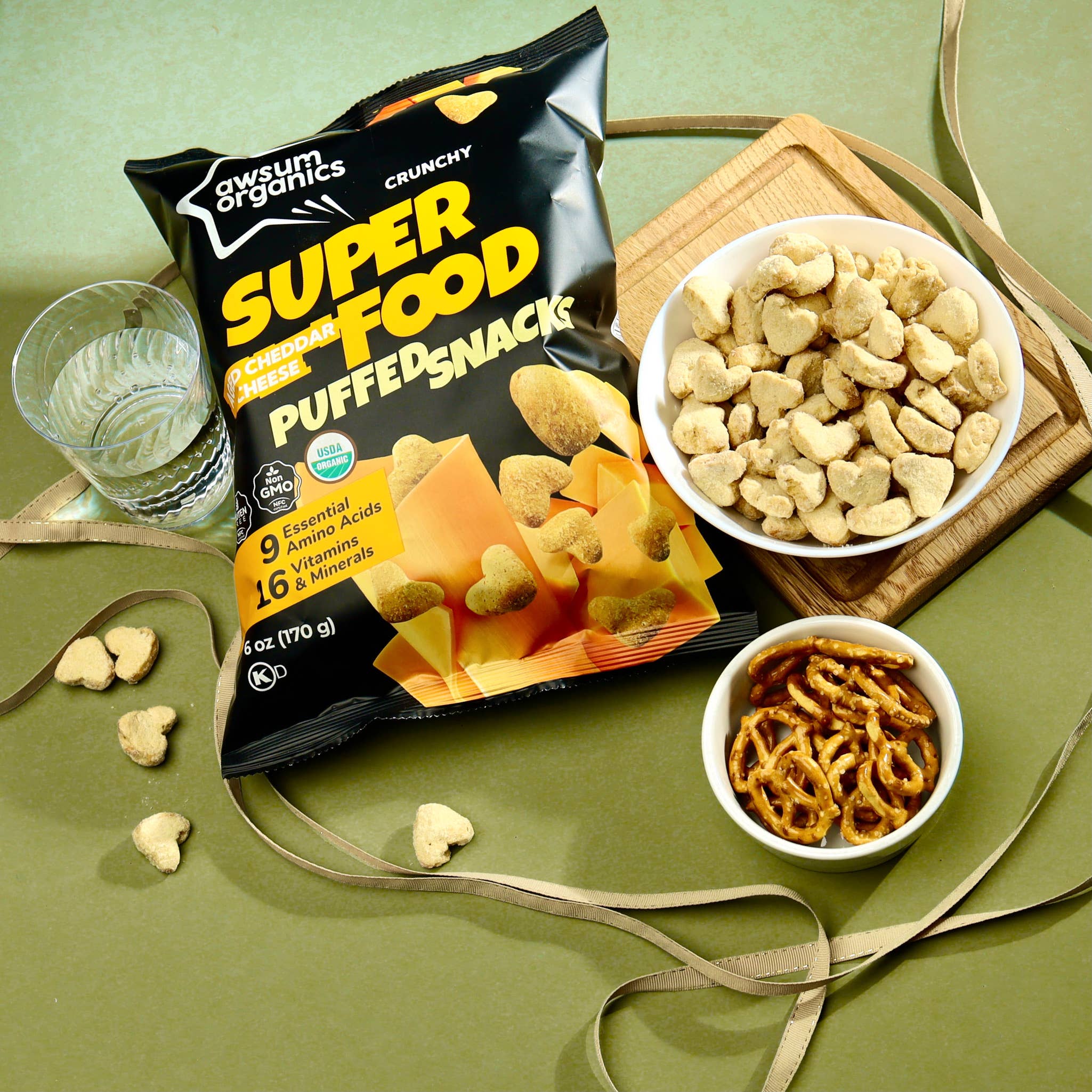 Wholesale Awsum Organics Aged Cheddar Superfood Puffed Snacks for your ...