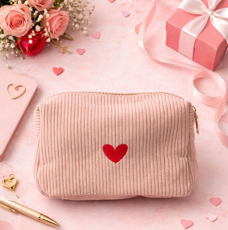 Wholesale Valentine's Day Gift Heart Makeup Bag for your store - Faire