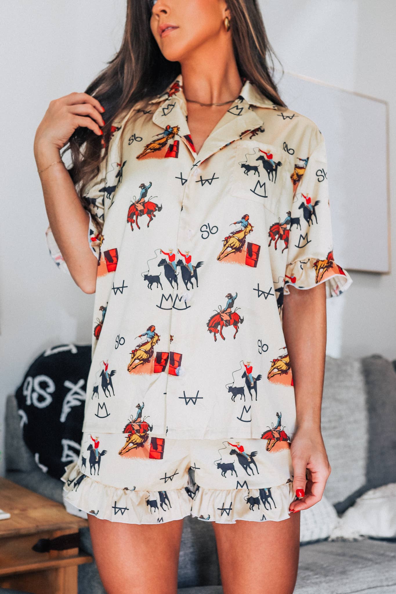 Wholesale Vintage Cowboy Pajama Set for your store - Faire