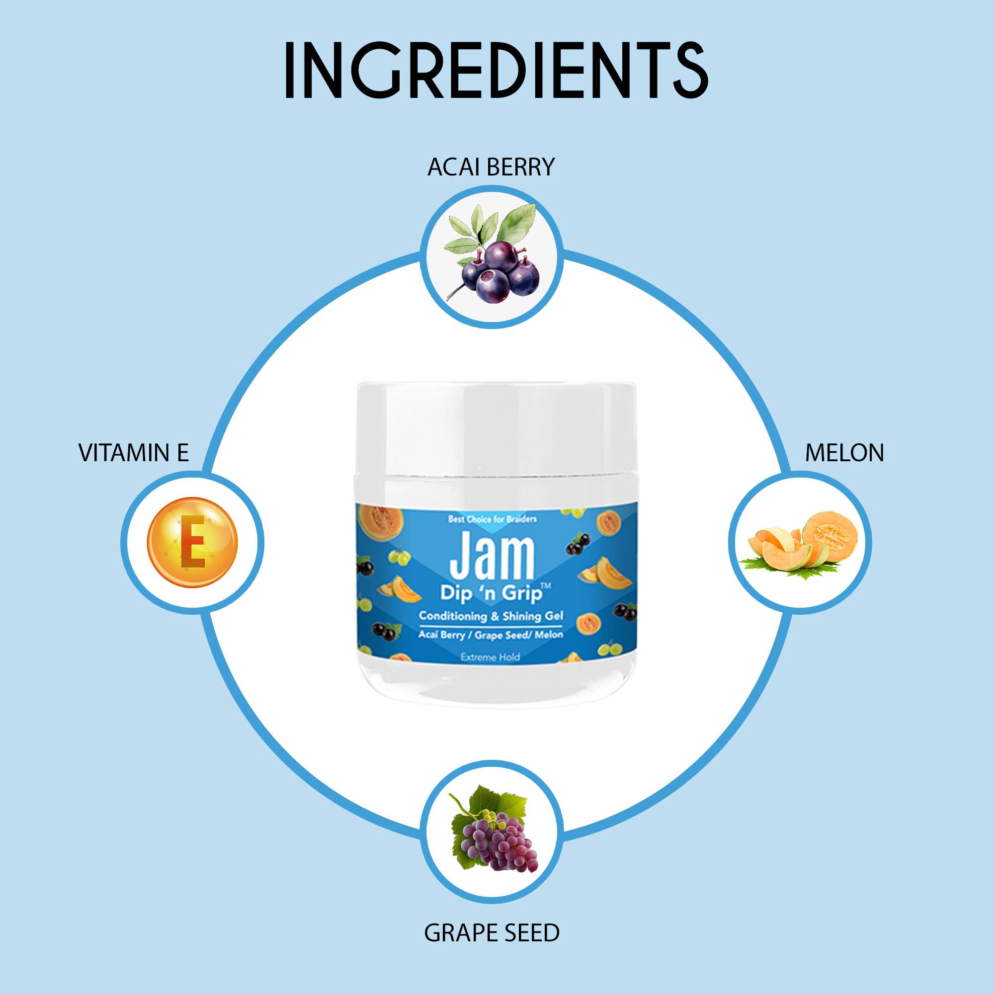 Wholesale Jam Dip N Grip Conditioning & Shining Hair Gel 4oz for your ...