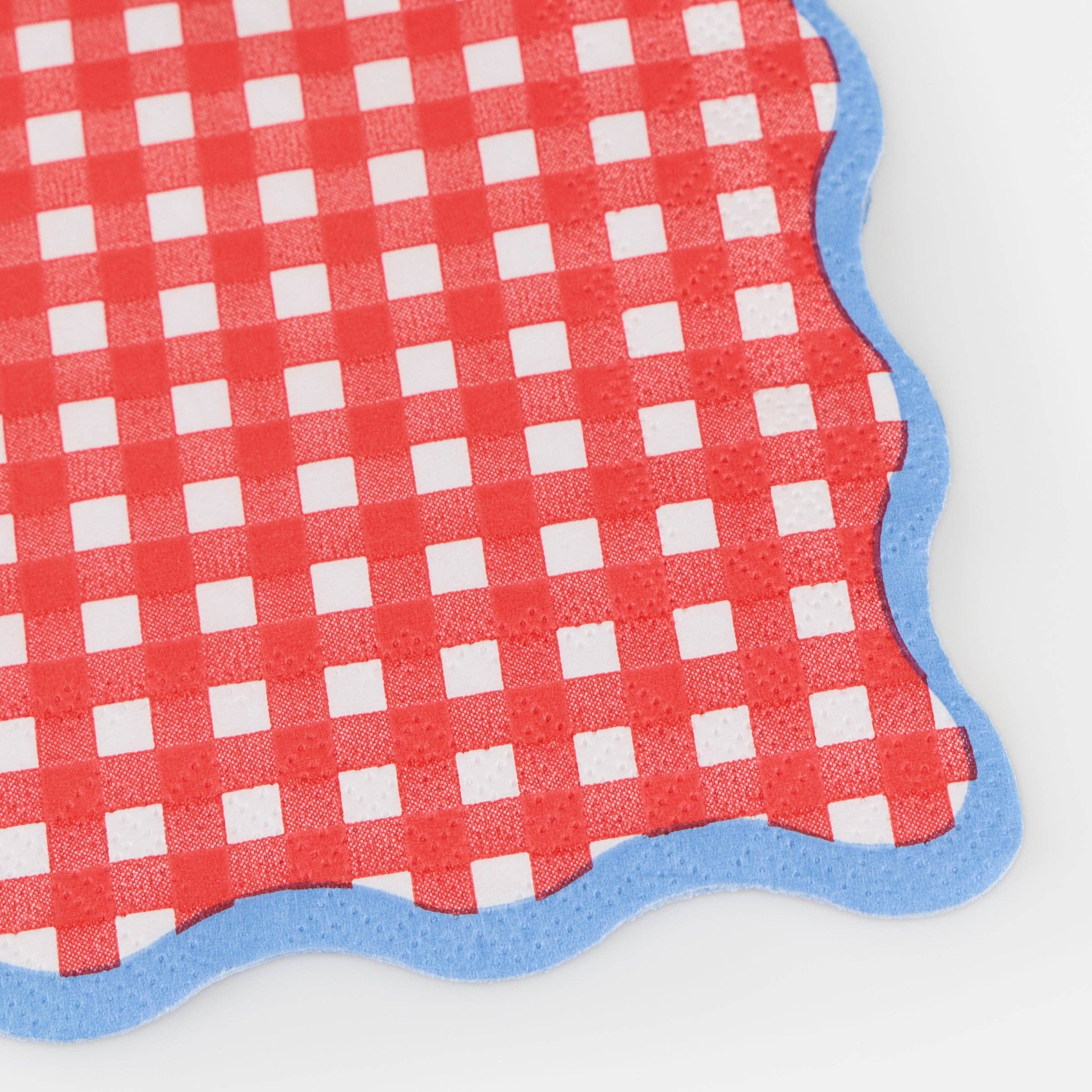 Wholesale Red Gingham Small Napkins for your store - Faire