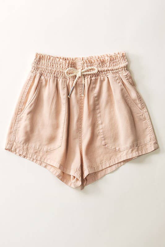 Wholesale ROPE DRAWSTRING TENCEL SUMMER SHORTS for your store - Faire