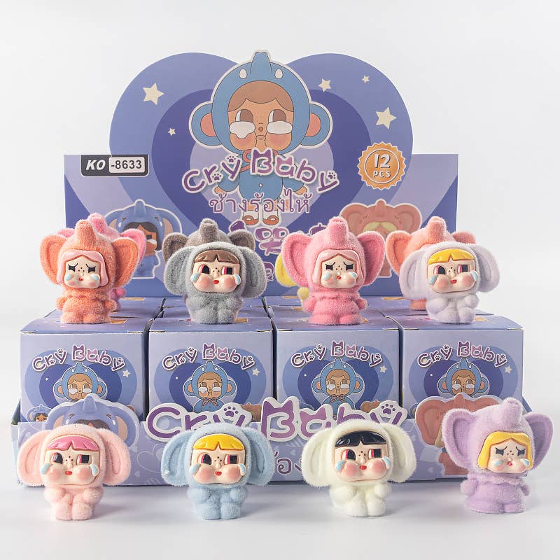 Wholesale Flocked Mini Powerpuff Crybaby Desk Toys Blind Box 12pcs Set ...