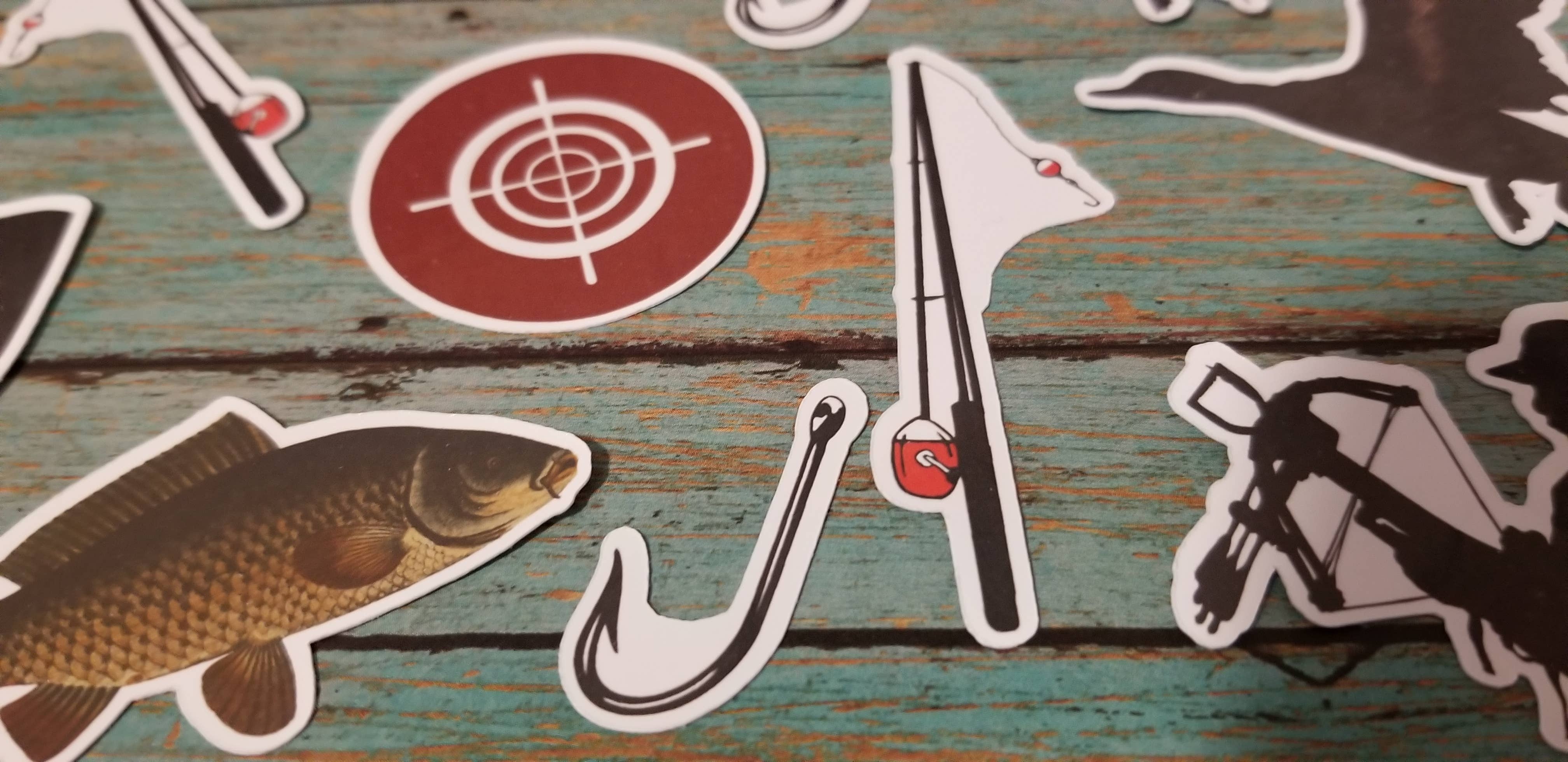 Wholesale Hunting and Fishing Stickers (15 Pack) for your store - Faire
