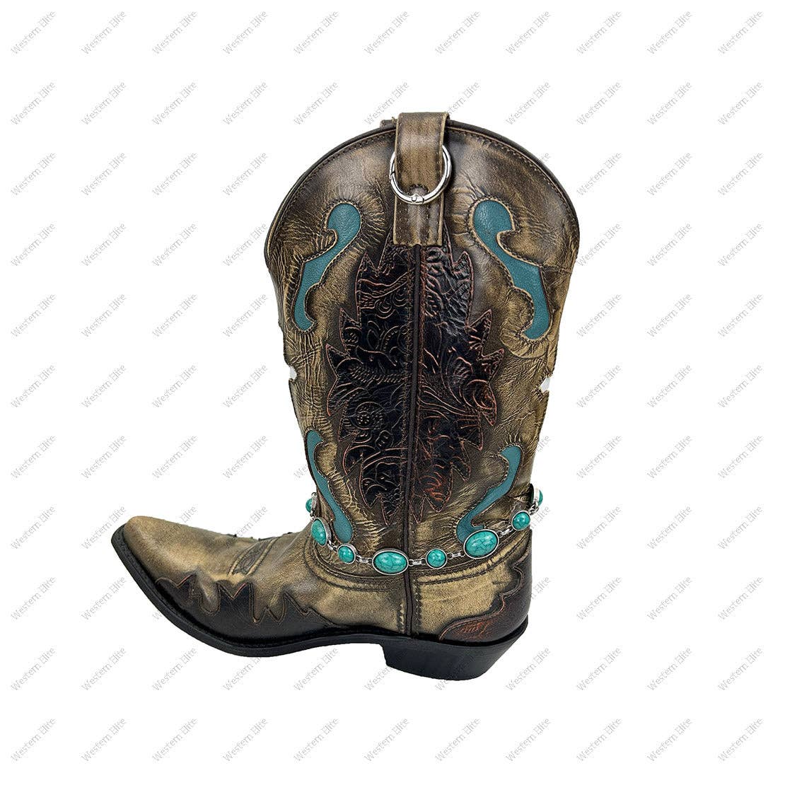 Wholesale BOT230910-15-BLUE 19'' Silver metal with blue OVAL turquoise ...