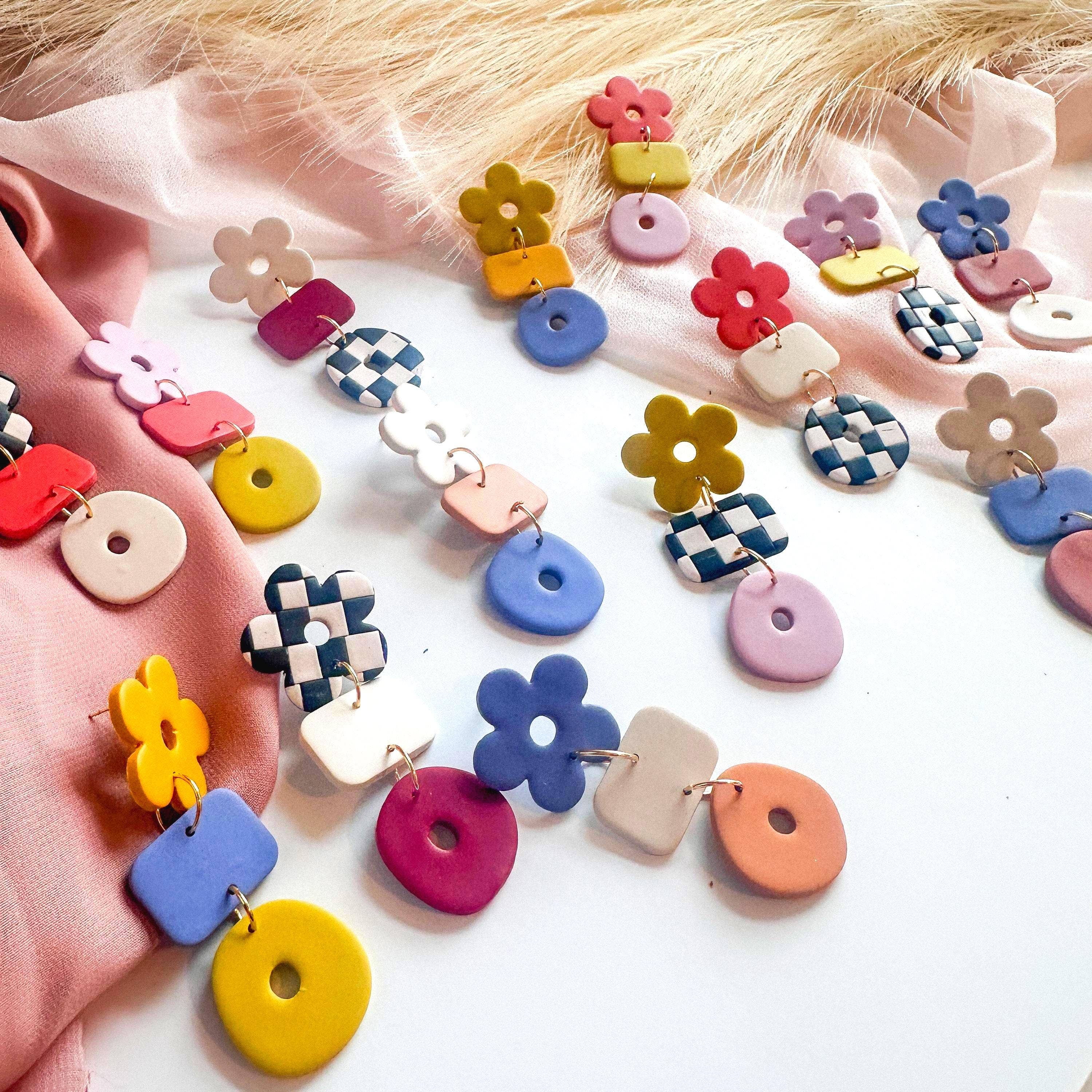 Wholesale Handmade Lightweight Polymer Clay Daisy Earrings for your ...