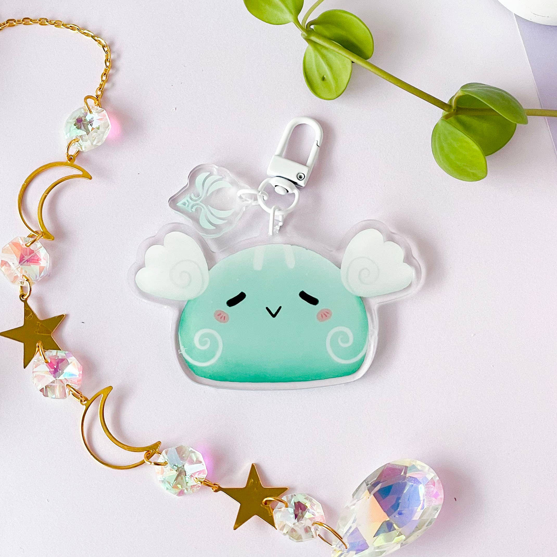 Wholesale Genshin Impact Element Slime Keychain - Anemo acrylic charm ...