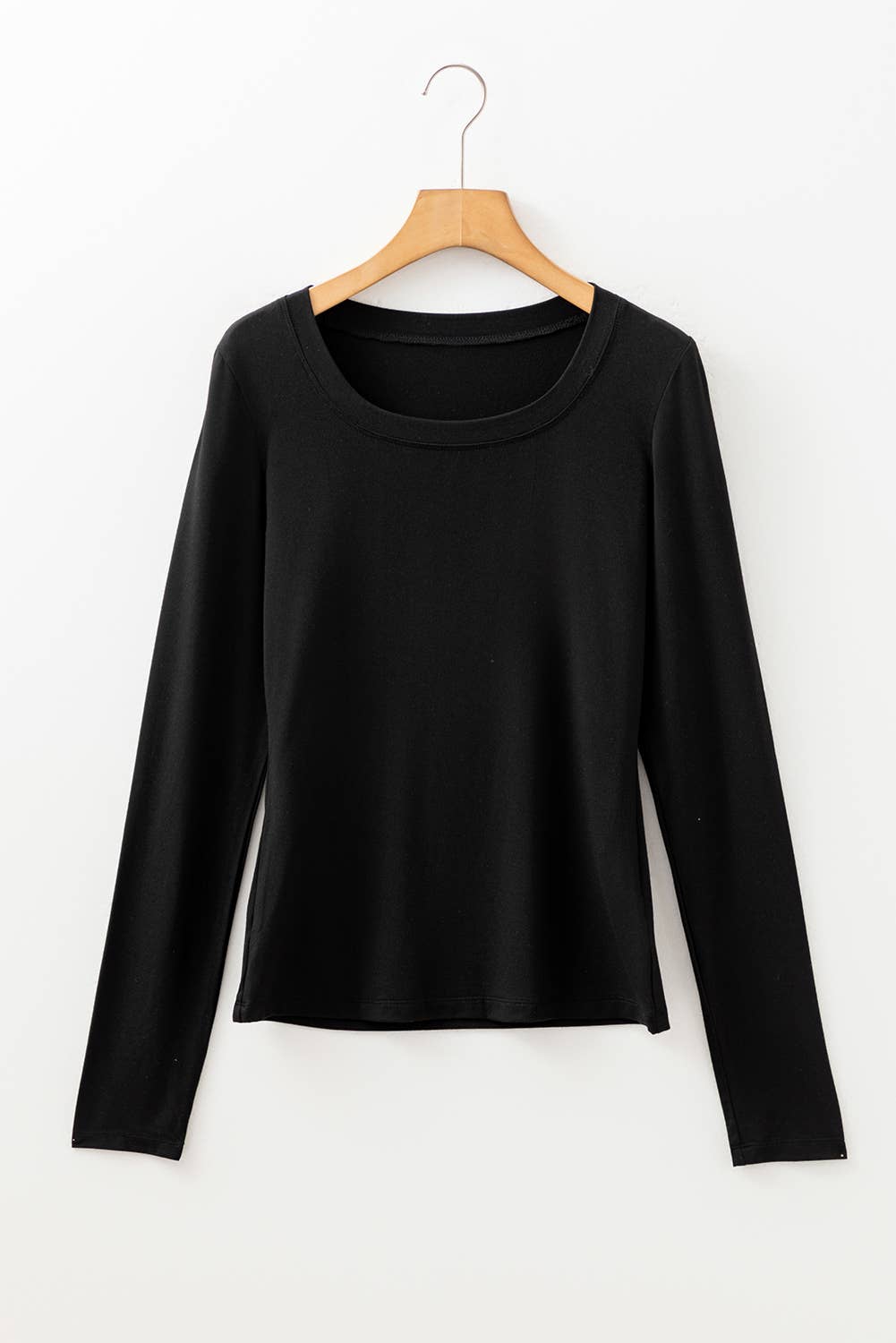 Wholesale LAS Solid Color Long Sleeve Fitted Top (S-XL) for your store ...