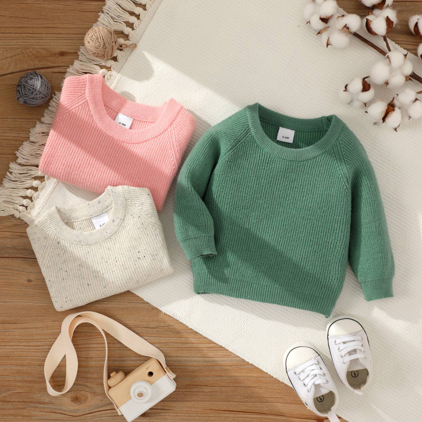 Wholesale Baby Girl Round Neck Long-sleeve Knitted Sweater for your ...