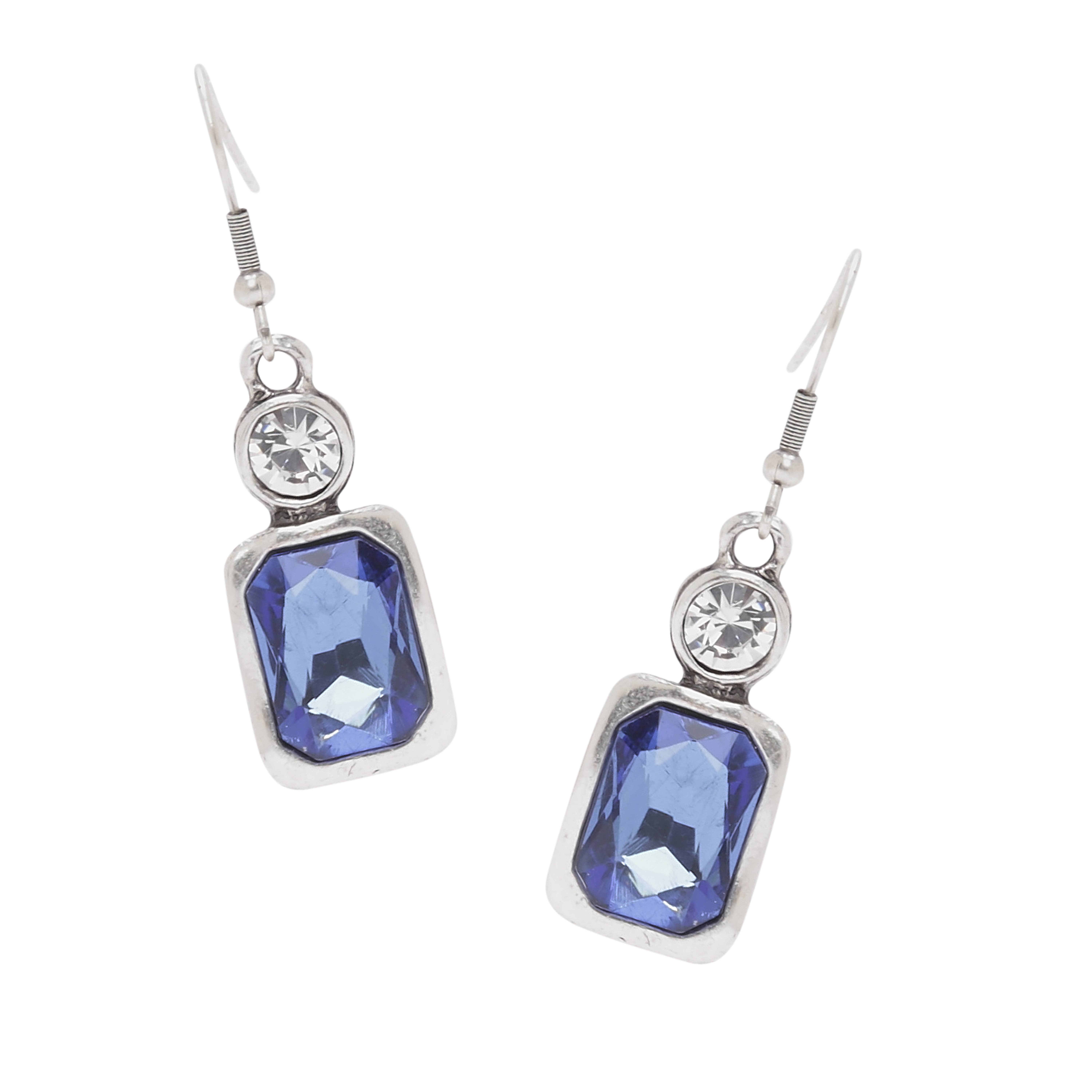 Wholesale Handmade Blue Crystal Pewter Earrings - 1963 for your store ...