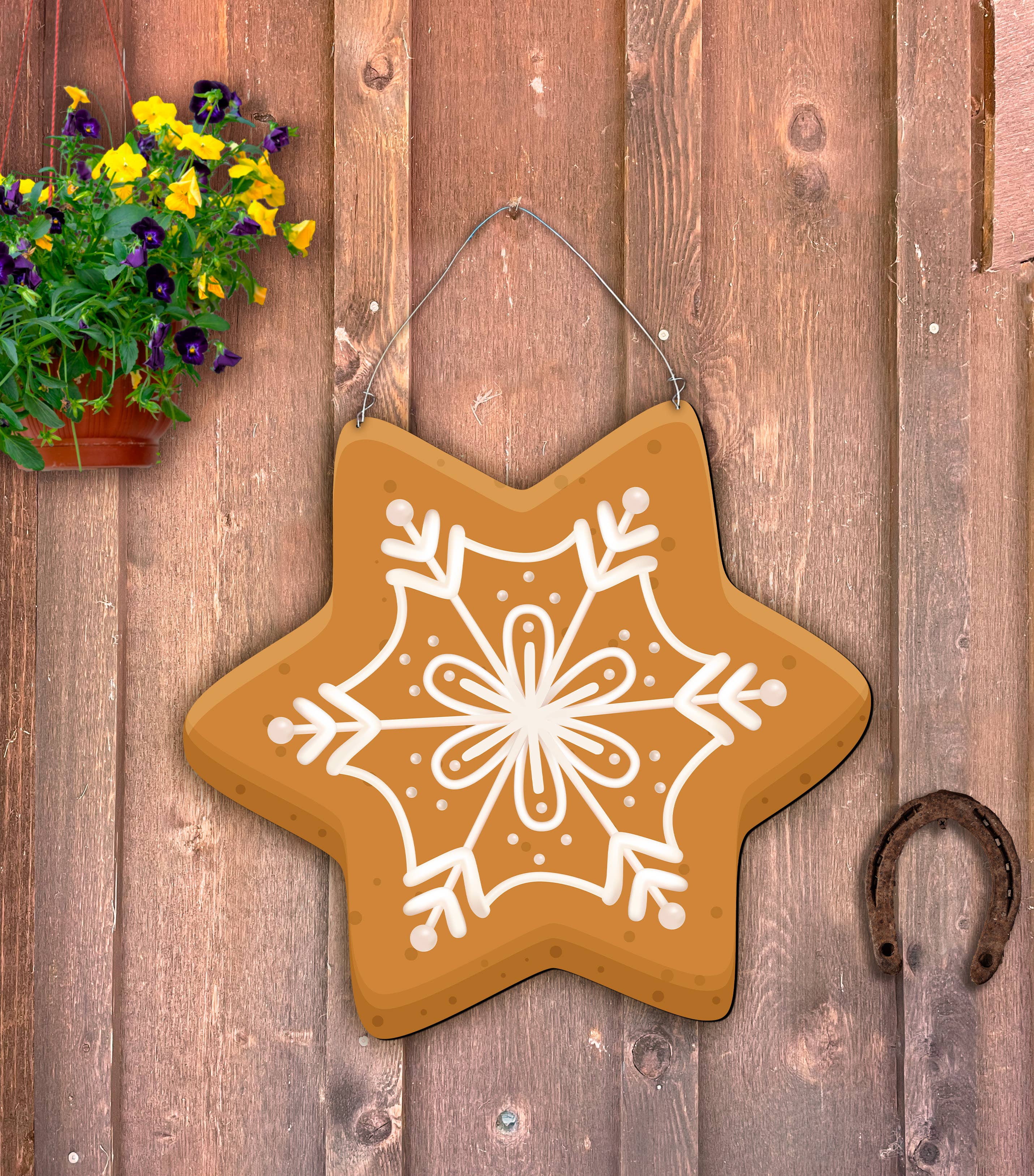 Wholesale Gingerbread Star Door Hanger for your store - Faire