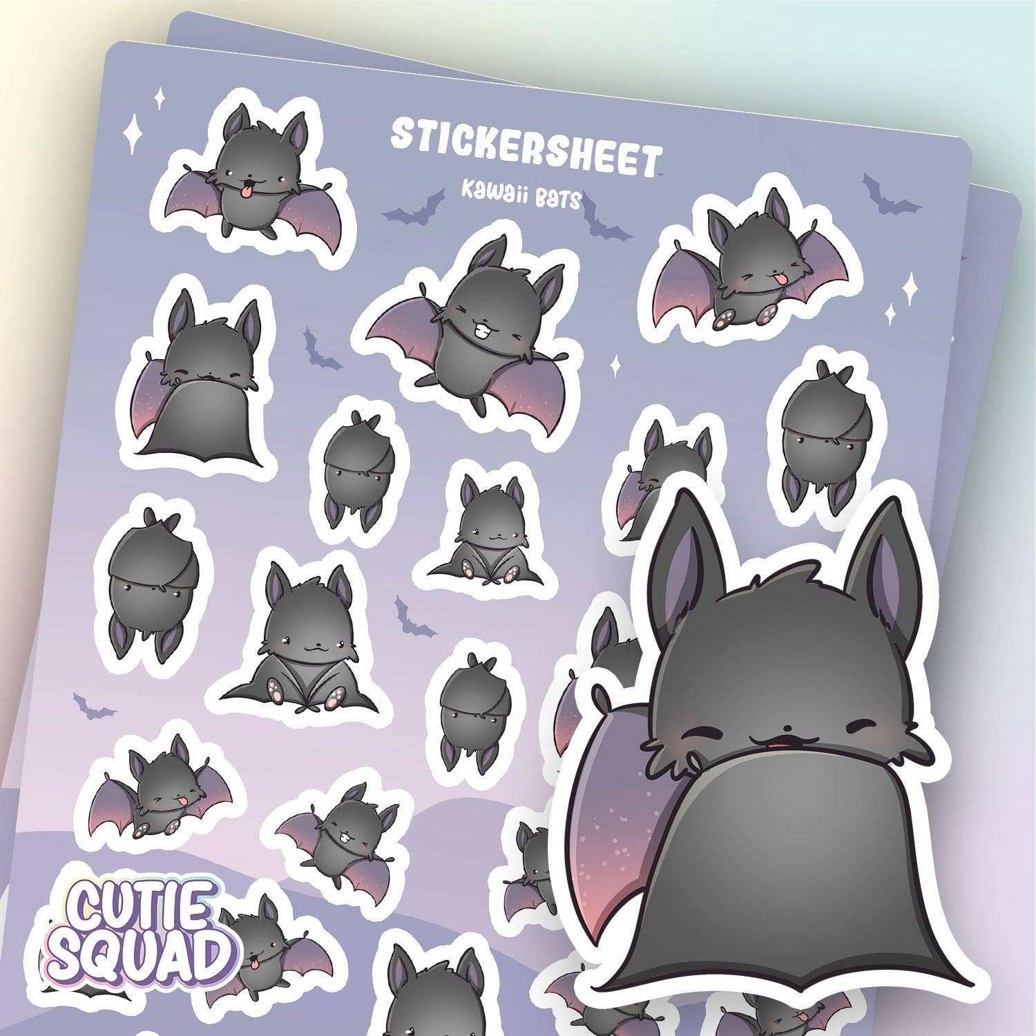Wholesale Kawaii Bats | Sticker Sheet for your store - Faire