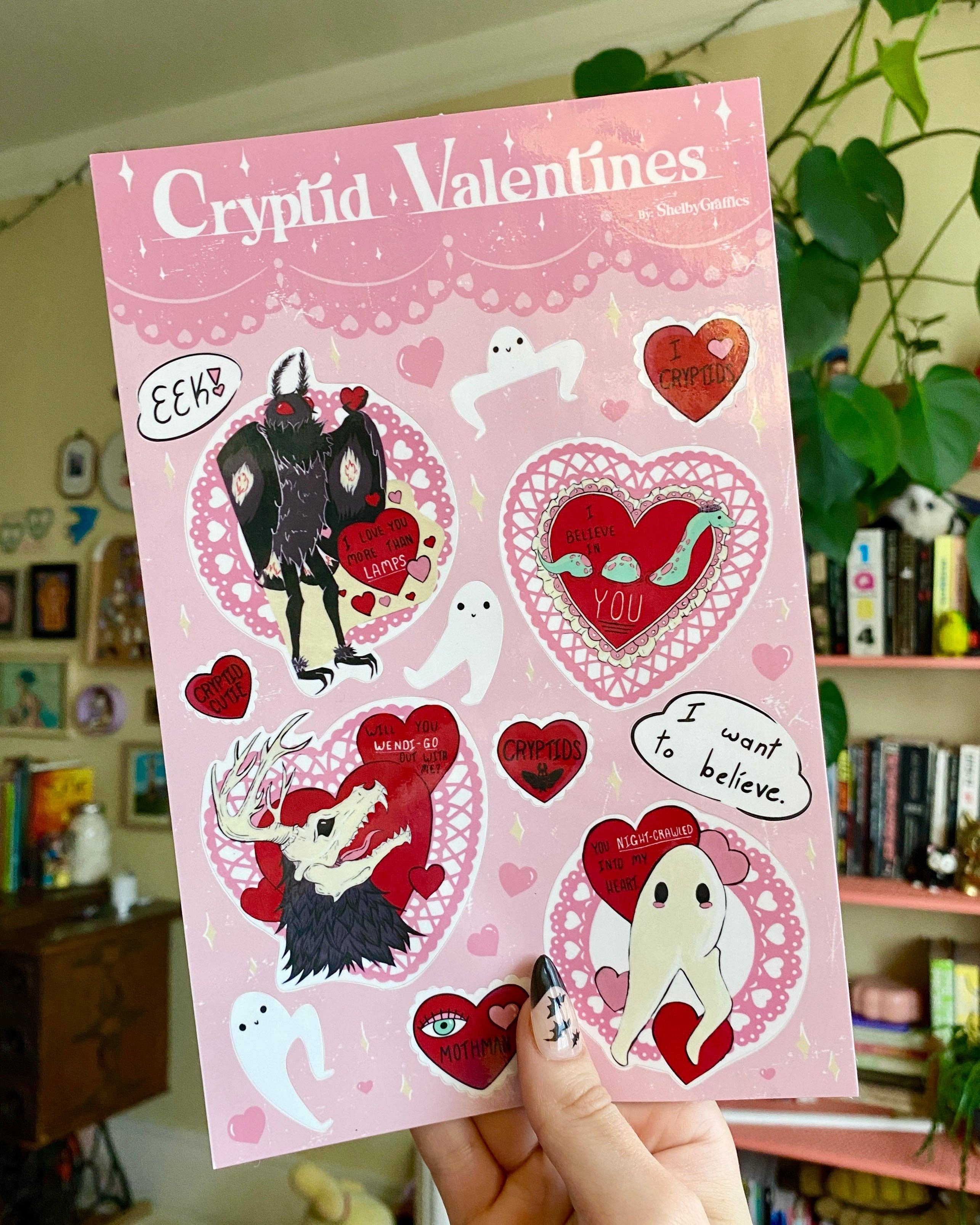 Wholesale Crytpid Valentine Sticker Sheet for your store - Faire