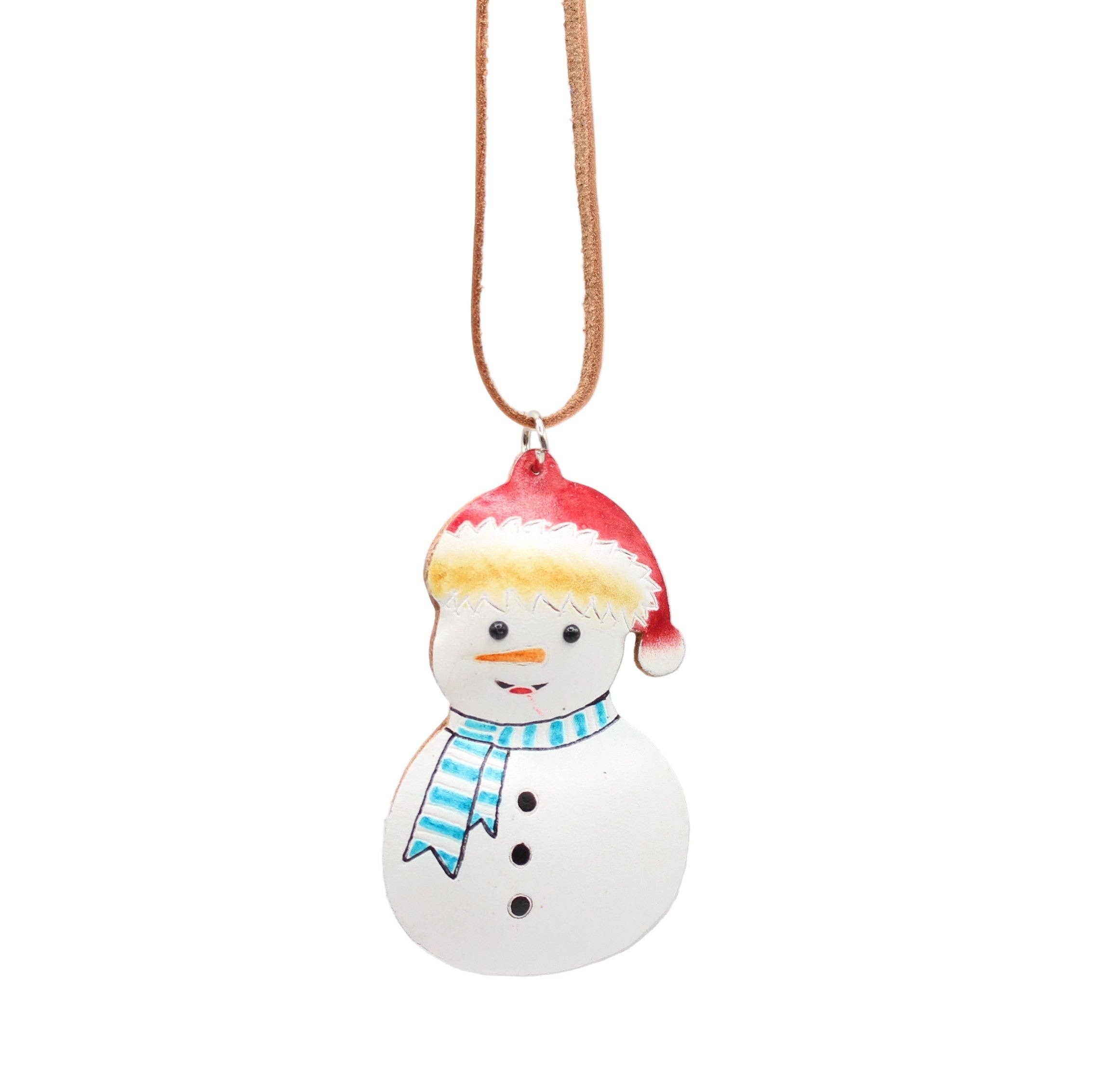 Wholesale Leather ornament snowman purse charm for your store - Faire