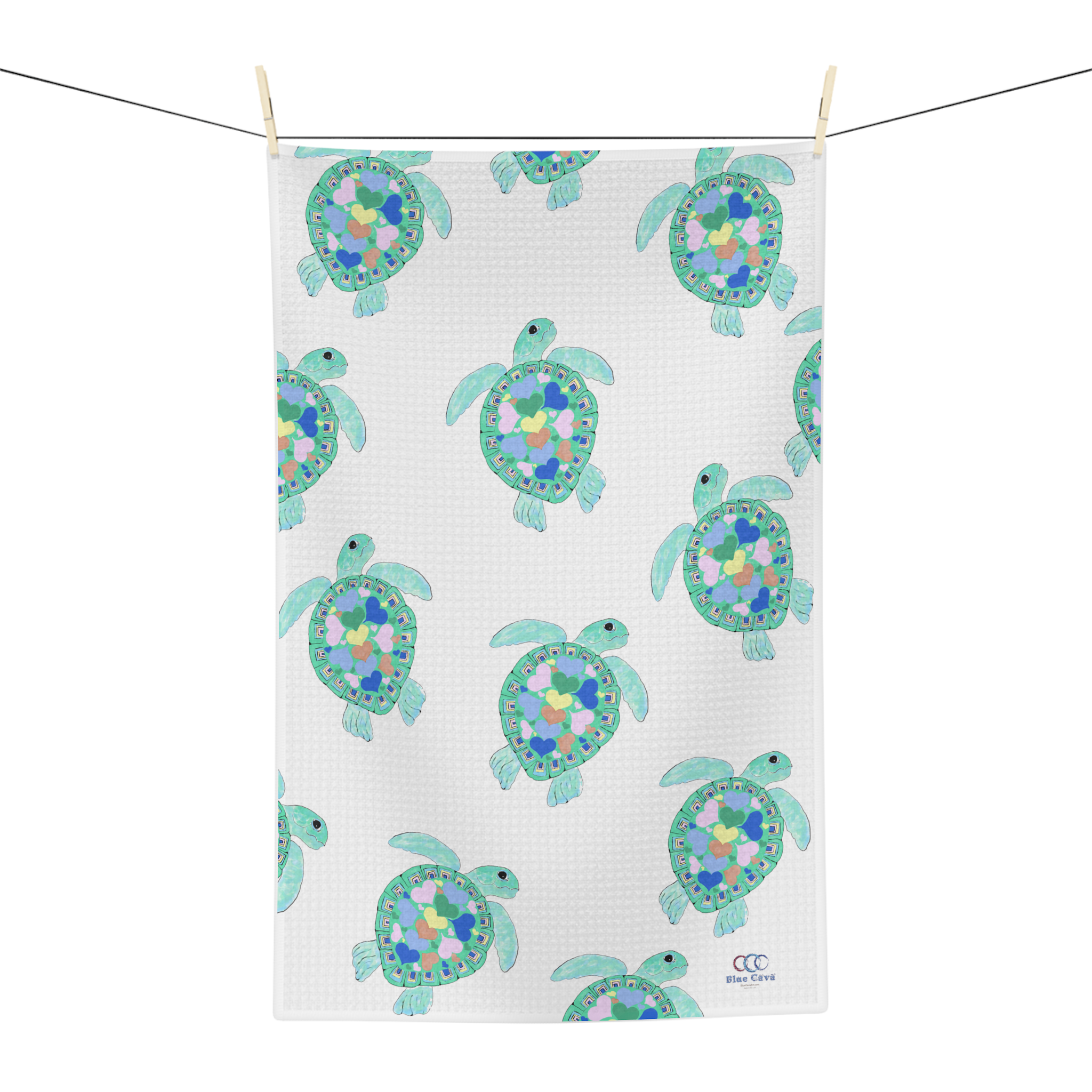 Wholesale “Love” Sea Turtles Microfiber Waffle Towel for your store - Faire